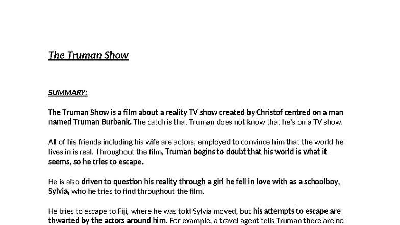 The Truman Show (Film Analysis): Themes of Reality, Freedom & Media ...