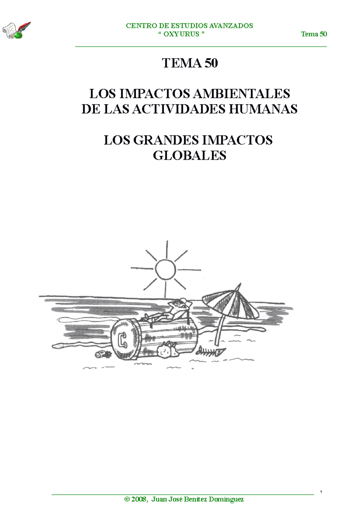 TEMA 50 - Apuntes completos temas biologia - “ OXYURUS ” Tema 50 TEMA ...