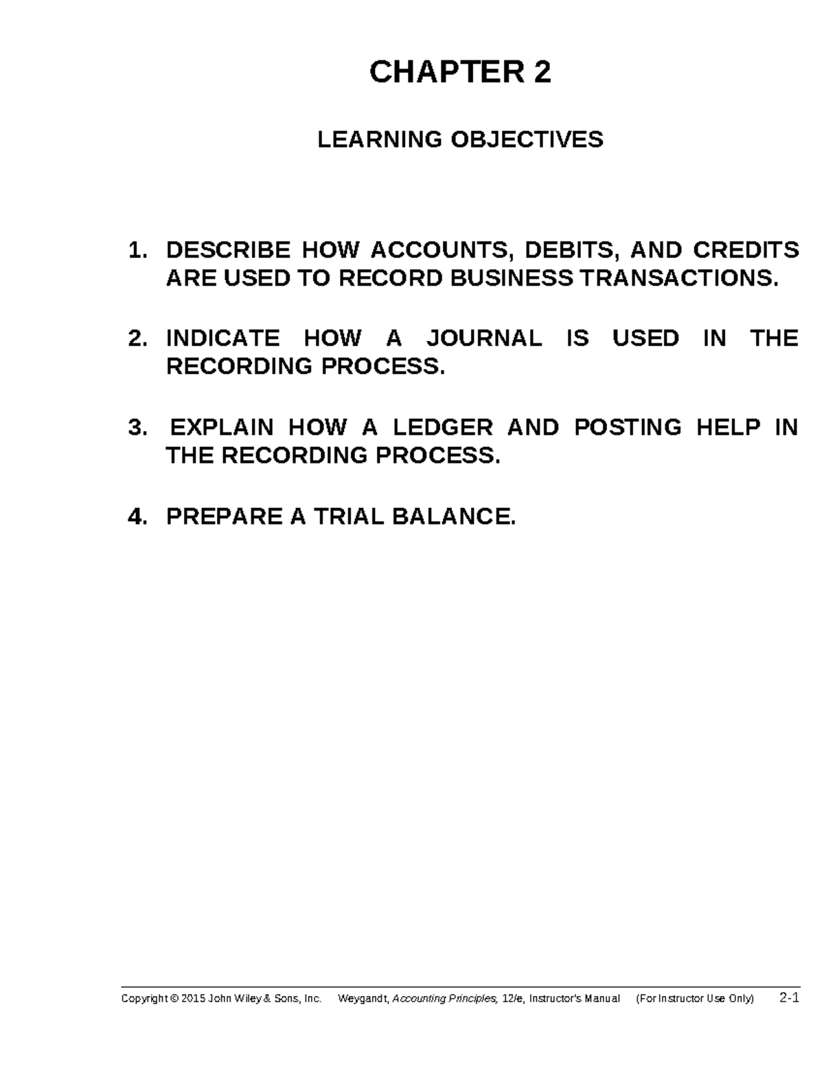 Chapter 2: The Recording Process in Accounting - Studocu