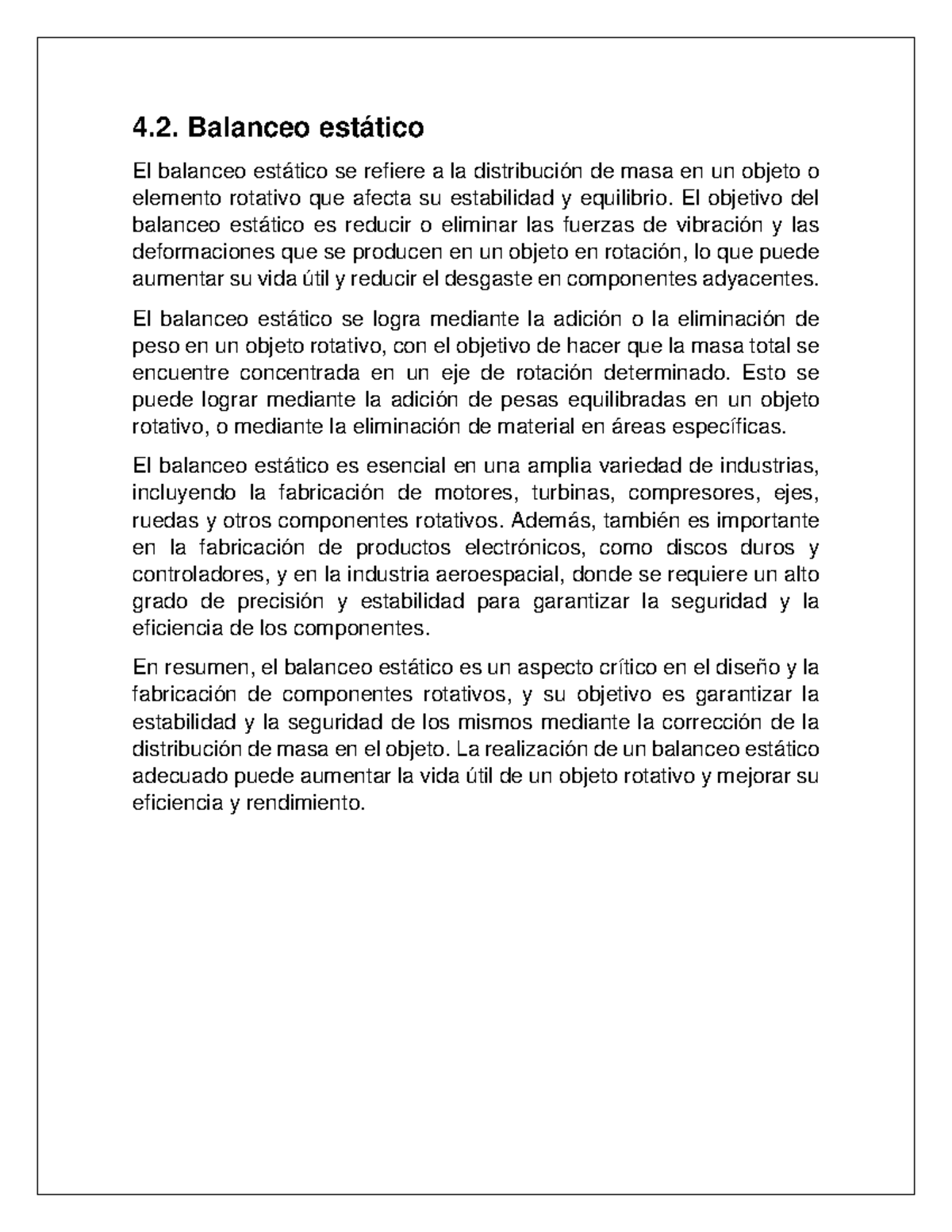 4.2. Balanceo Estático: Importancia y Aplicaciones en la Industria ...