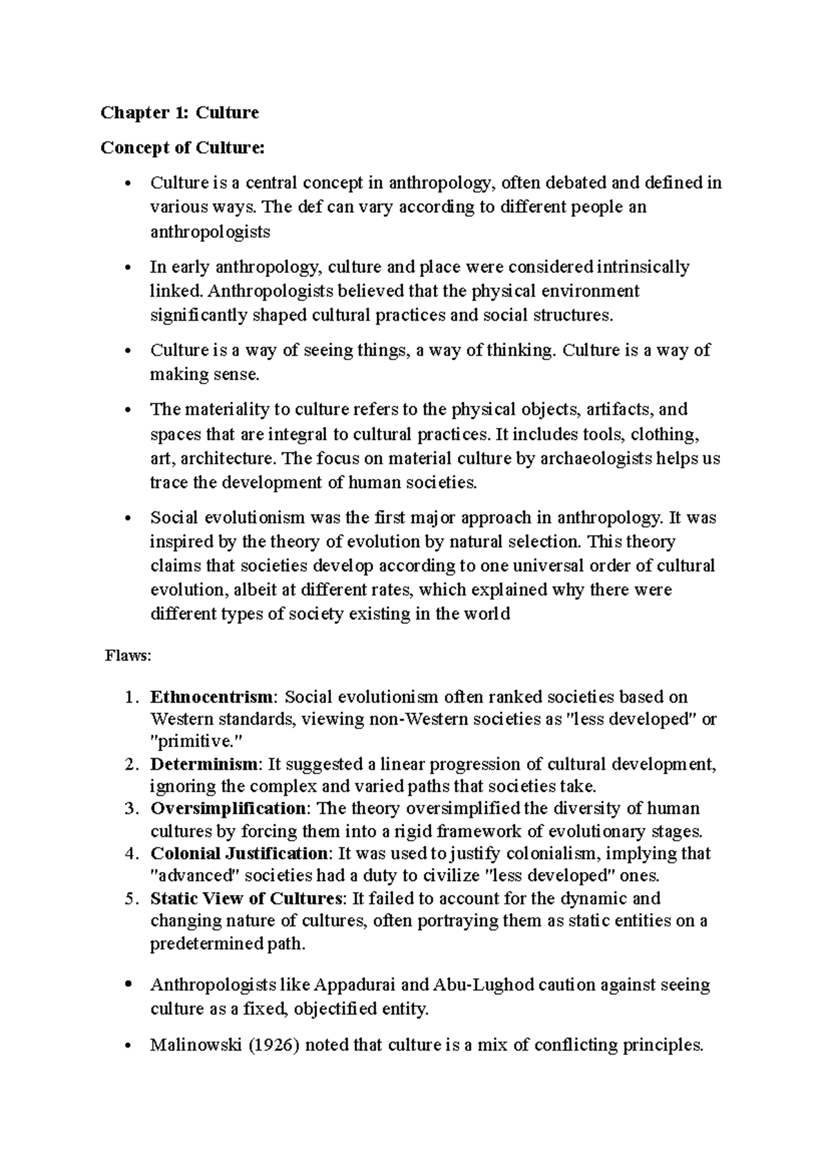 Chapter 1 - Understanding Culture: Concepts and Critiques in ...