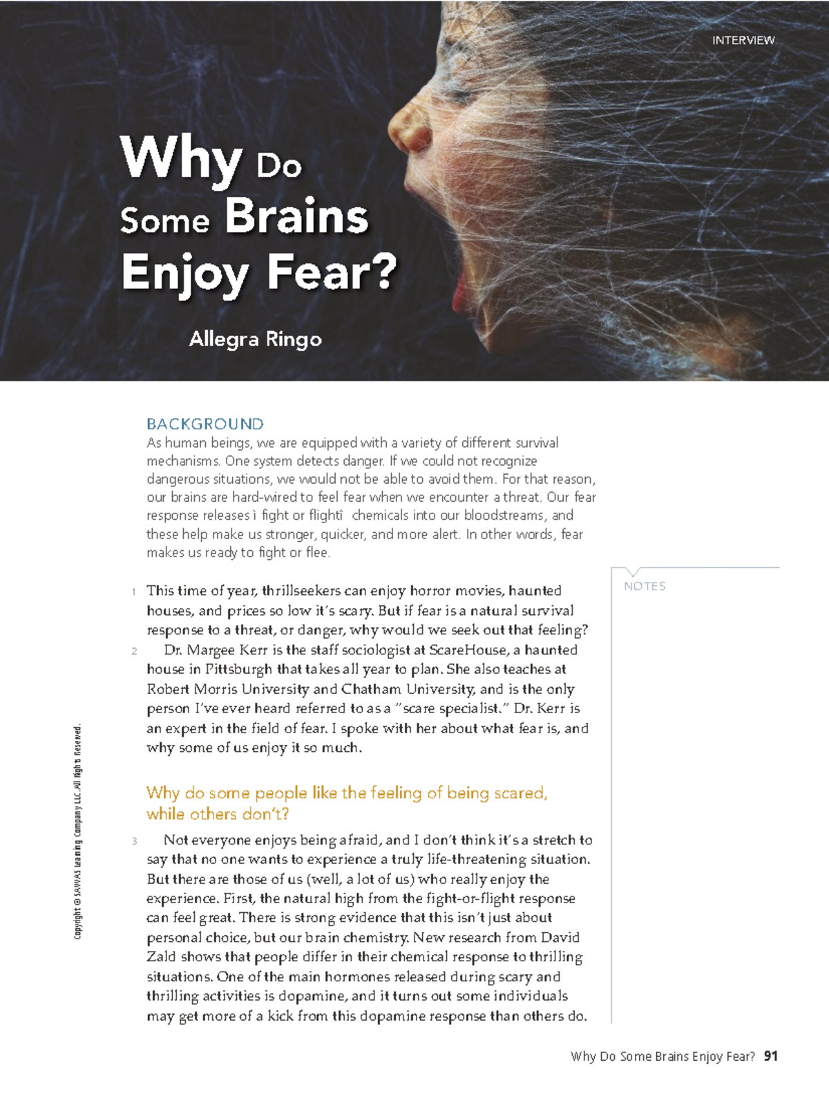 Why Do Some Brains Enjoy Fear? Insights from Dr. Margee Kerr - Studocu