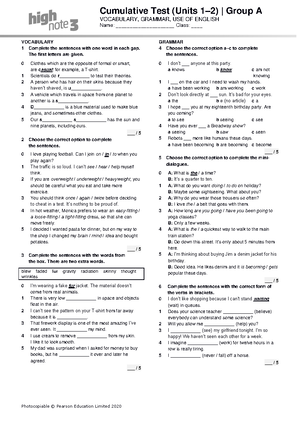 EC A2 Tests - Unit 1 Answer Key and Script - English Class A2 Unit 1 ...
