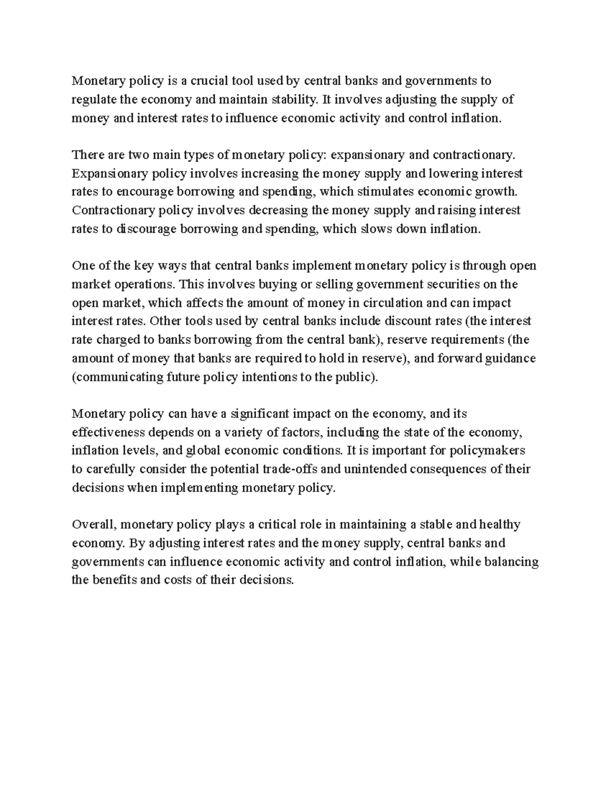 AP Macroeconomics Notes: Understanding Monetary Policy Fundamentals ...