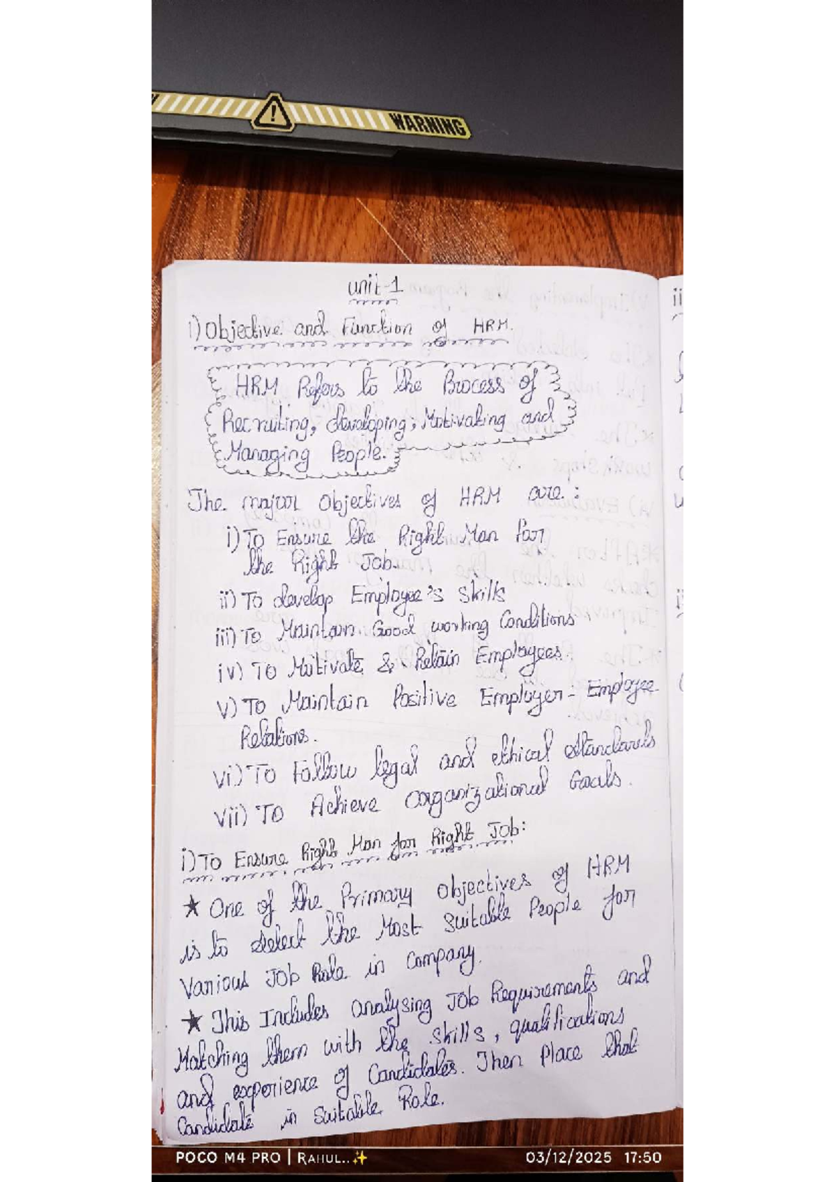 HRM-1: Objectives and Functions of Human Resource Management - Studocu