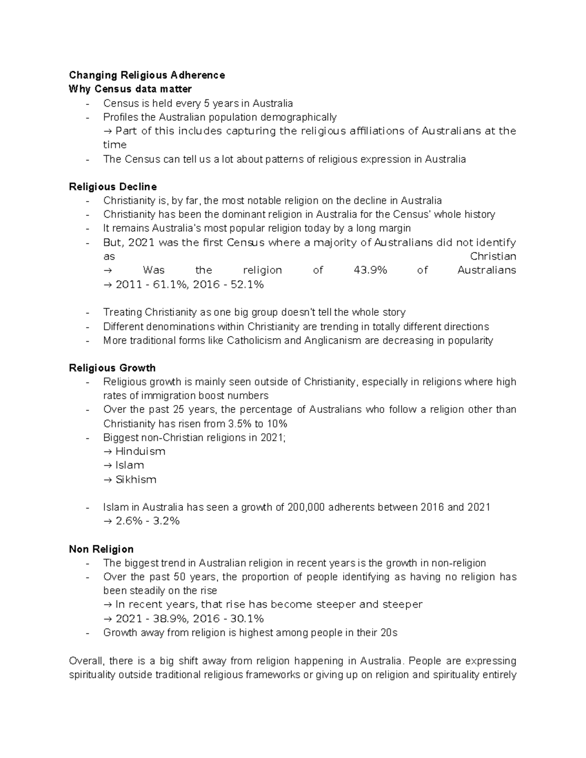 SOR 2023: Changing Religious Adherence in Australia - Census Insights ...