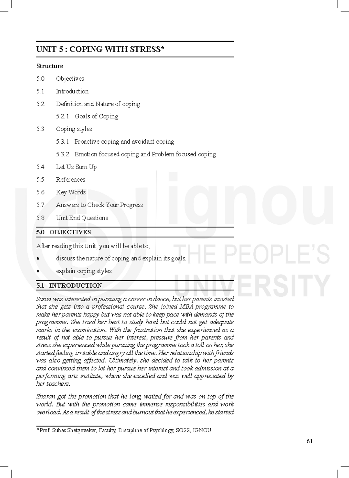 Unit 5: Understanding Coping Mechanisms and Styles in Stress Management ...
