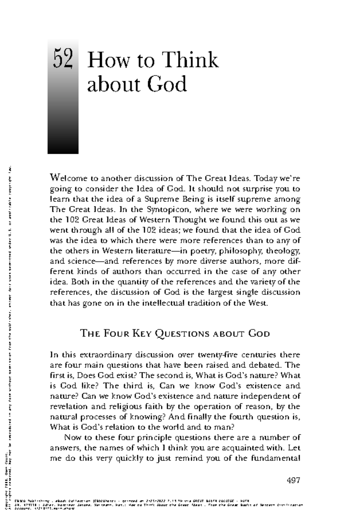 An Argument for the Existence of God: The Ontological Perspective - Studocu