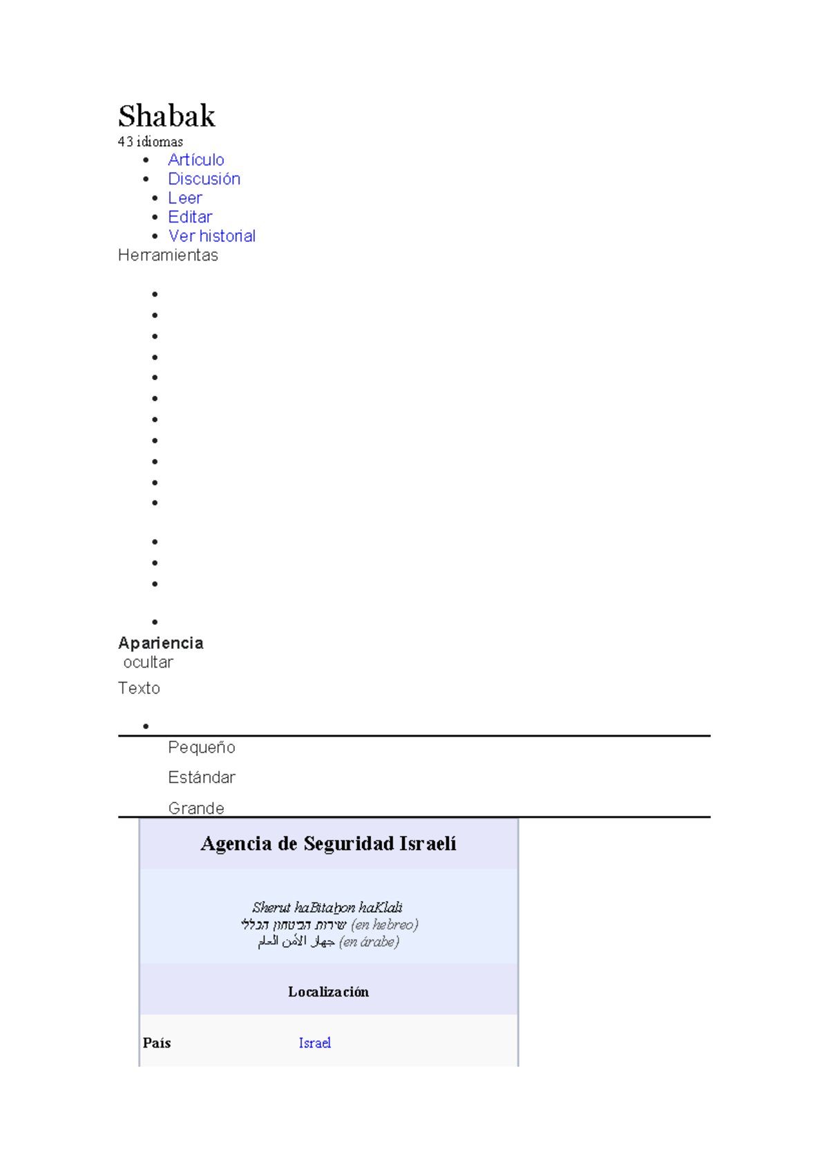 Título propuesto: Análisis del Shabak: Historia y Funciones de la ...