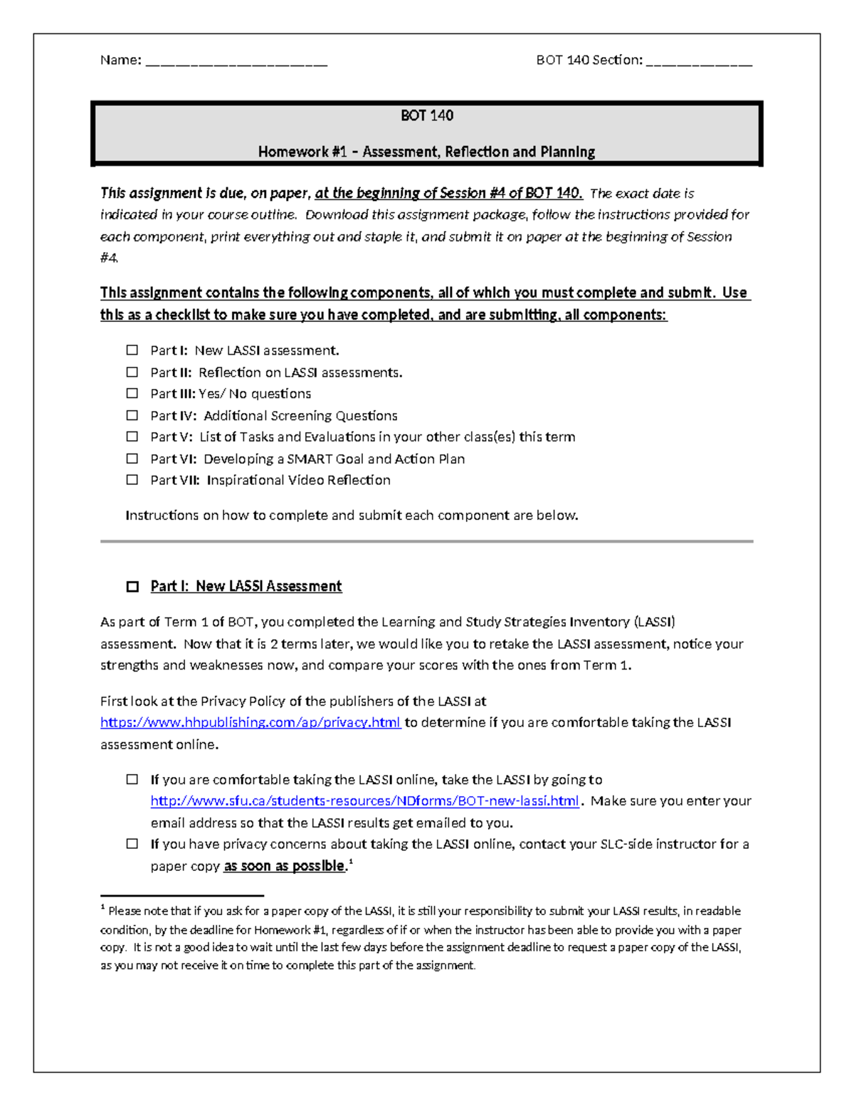 BOT 140 Homework 1 new Lassi package 2 - Name ...