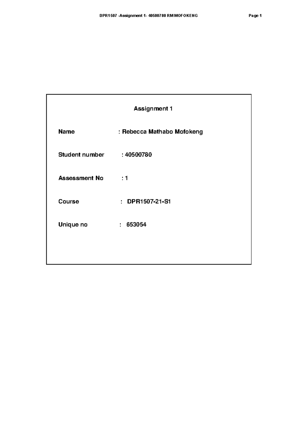 DPR 1507 - Assignment 1: Understanding Media and Its Impact - Studocu
