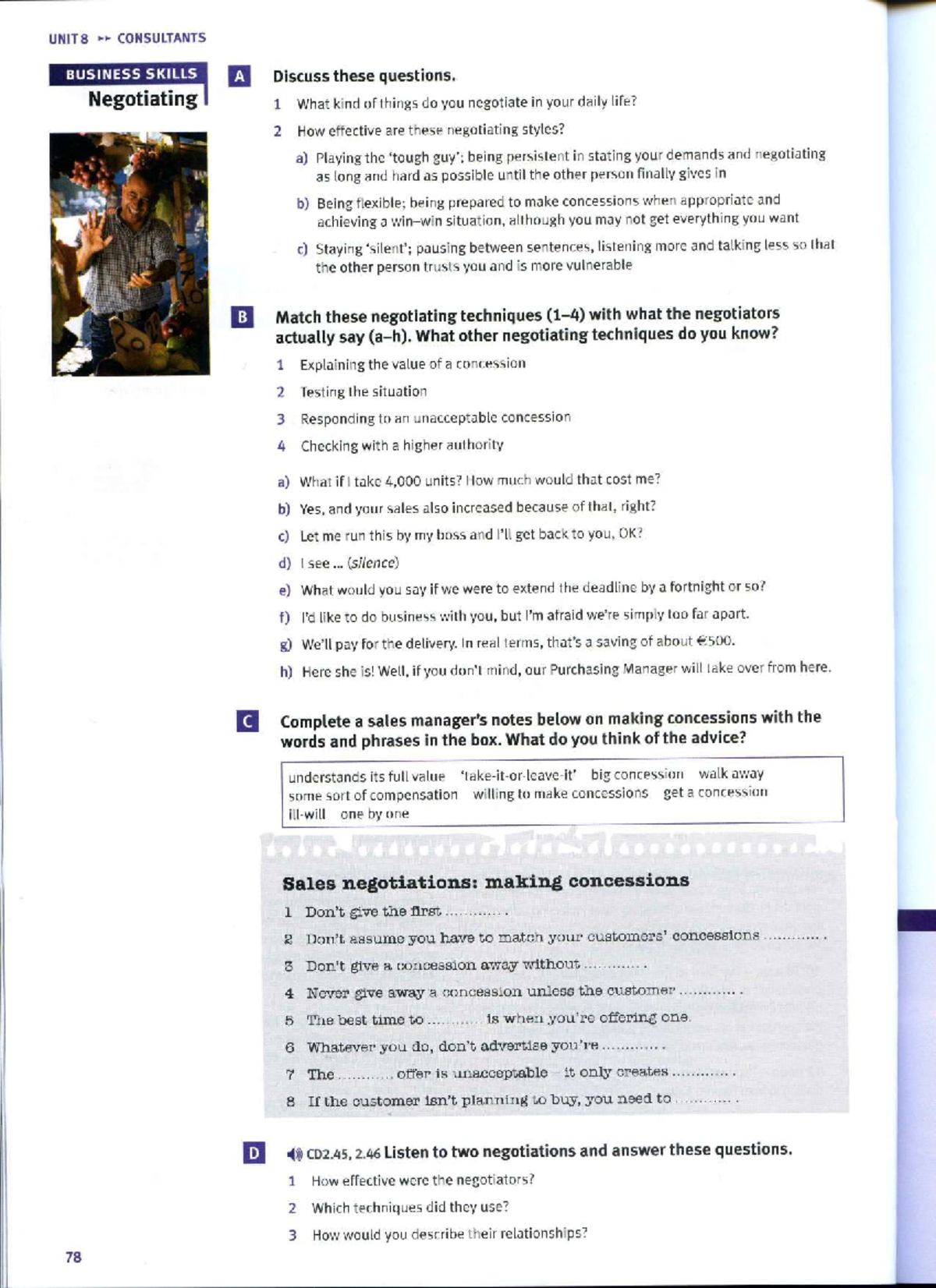 Case Study: Negotiating Business Skills in Consulting (Unit 8) - Studocu