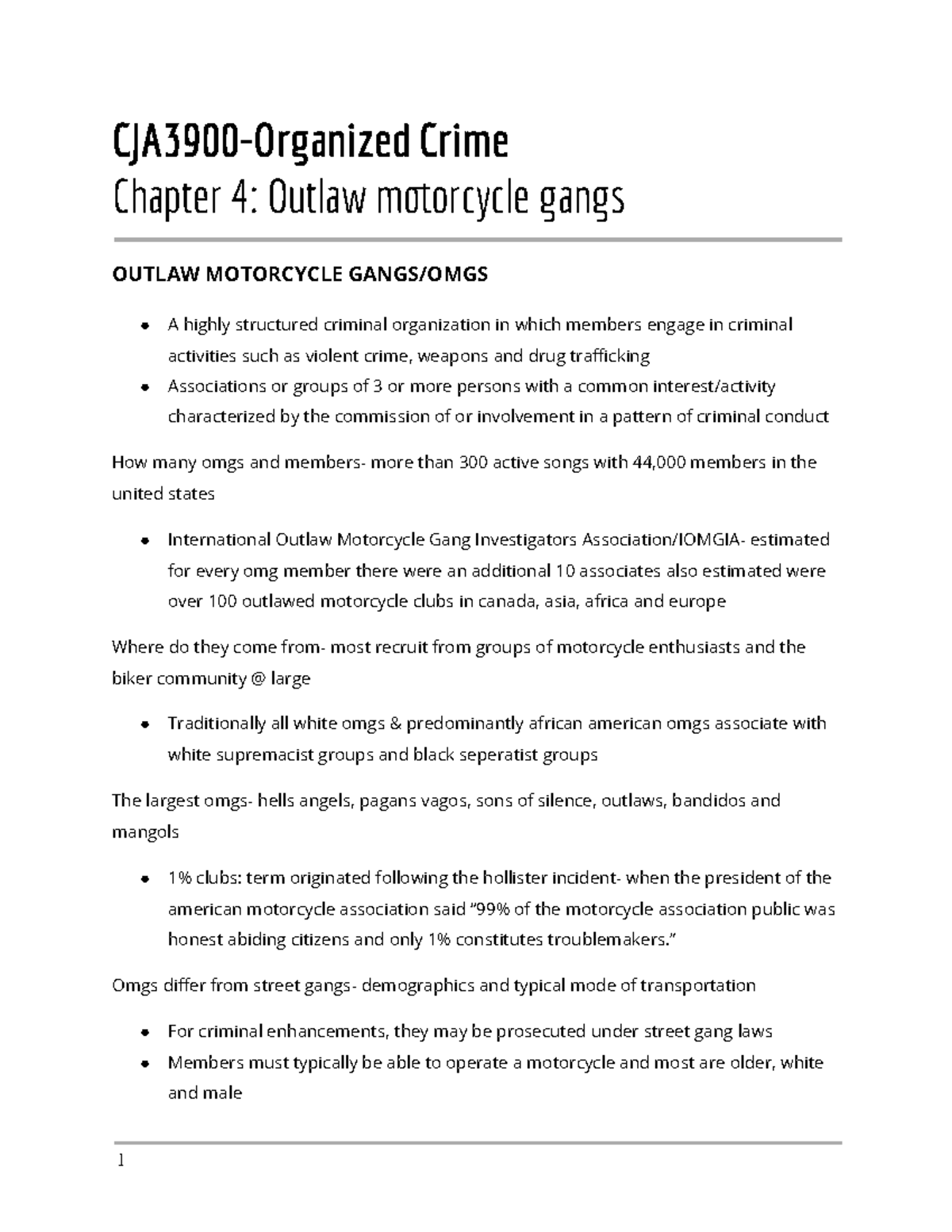 CJA3900 module 4 - powerpoint presentation/lecture notes for professor ...