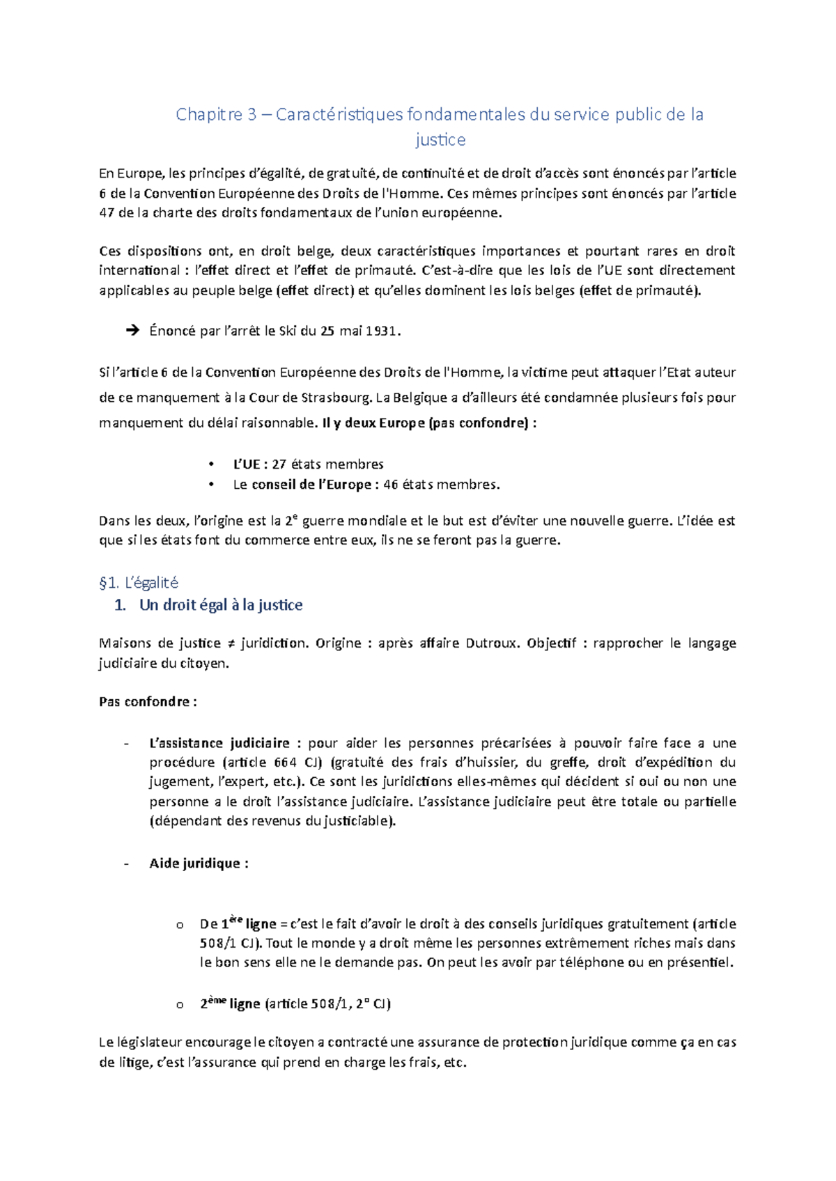 Chapitre 3 : Caractéristiques du Service Public de la Justice en Europe ...