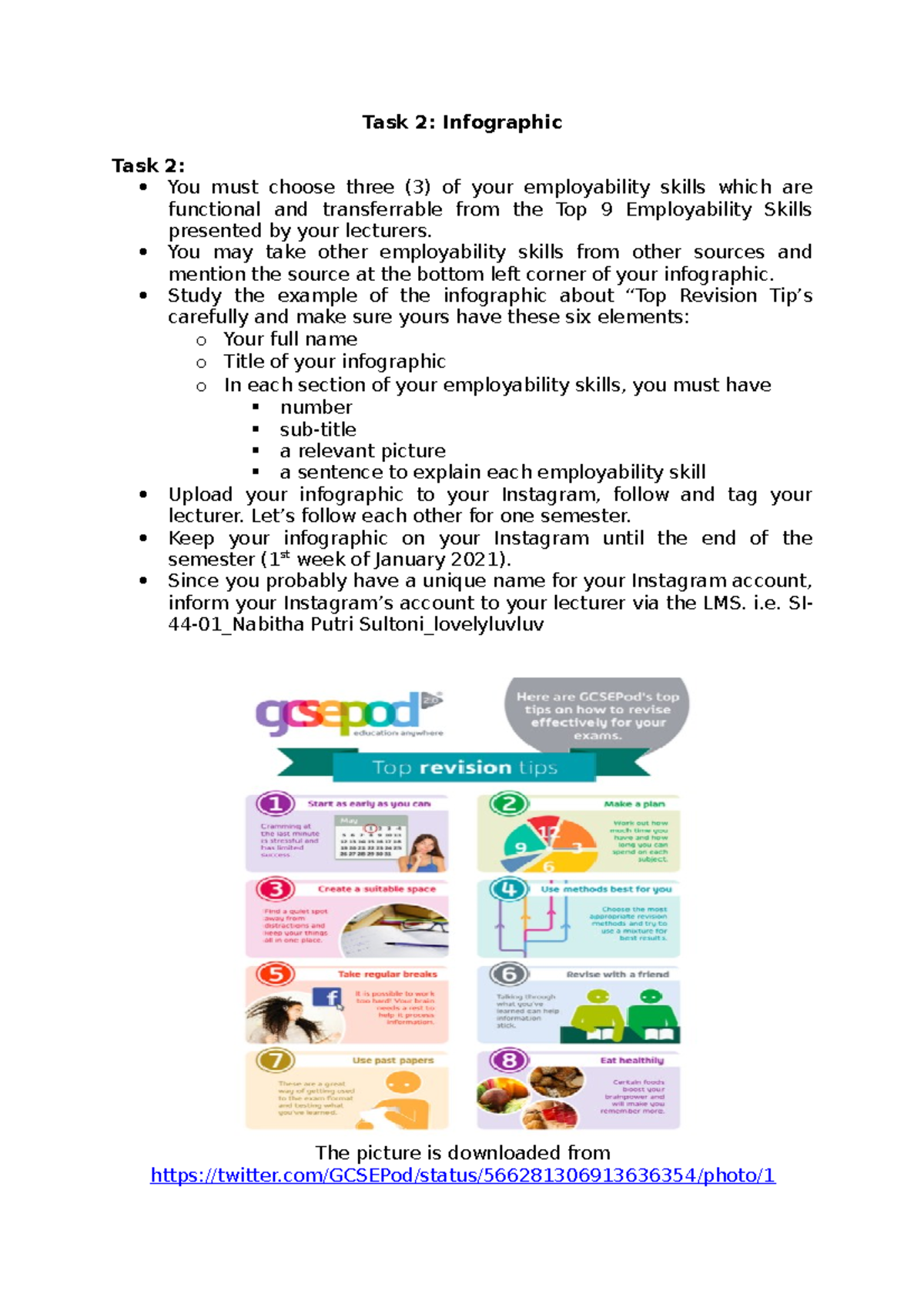 Task 2 Infographics guideline n rubrics-LSK - Task 2: Infographic Task ...