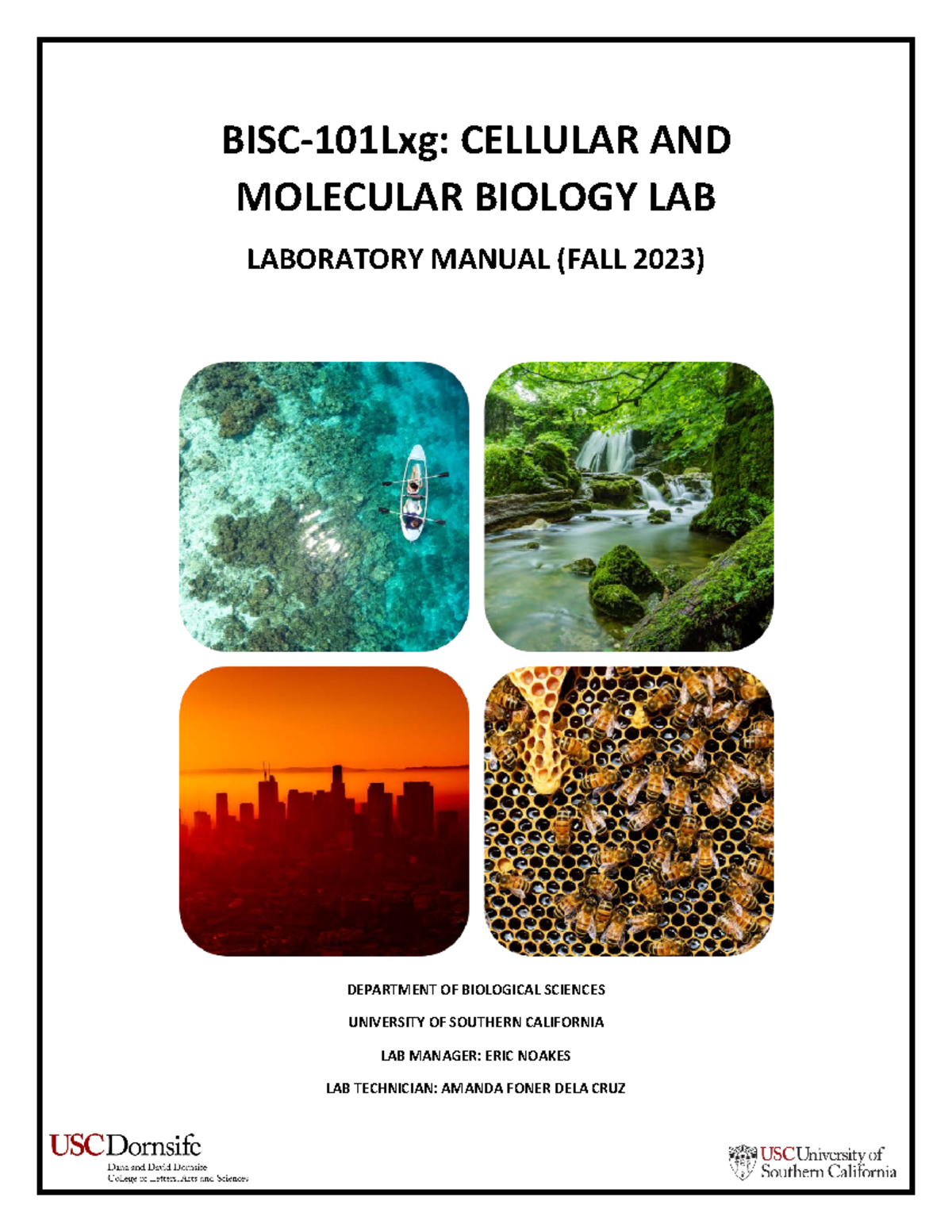 BISC-101Lxg Lab Manual: Fall 2023 Cellular & Molecular Biology - Studocu