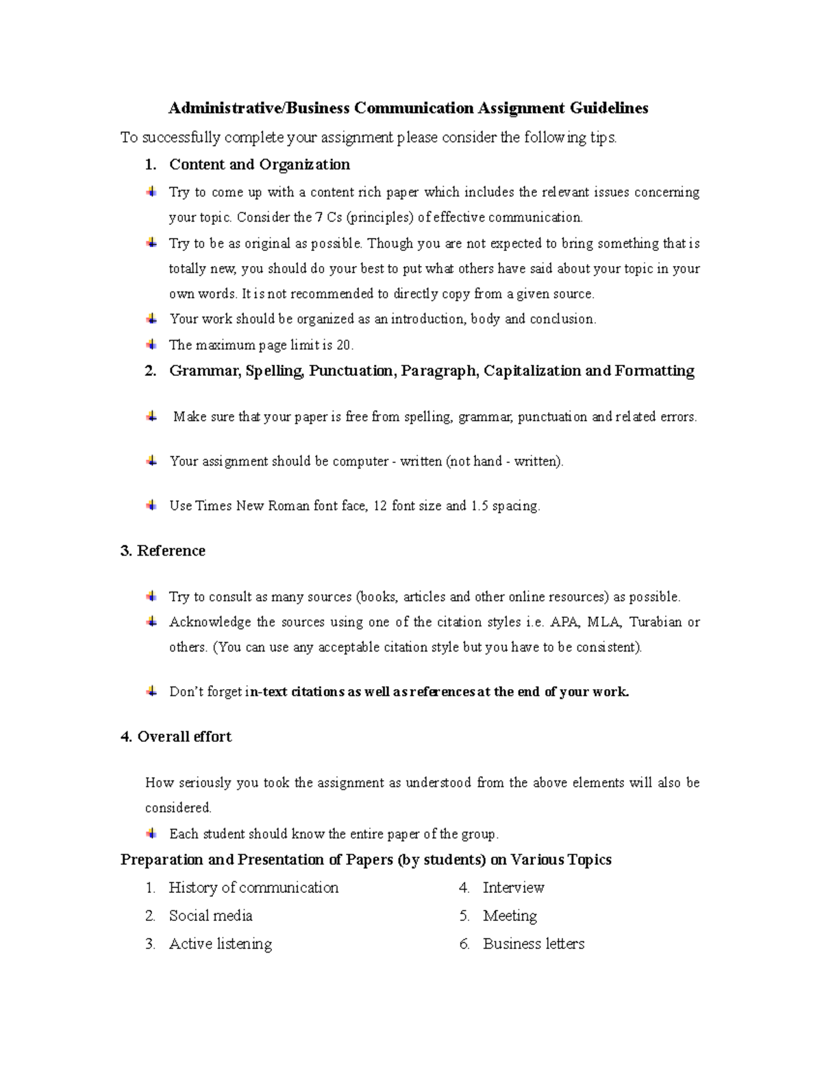 Admin Communication Assignment Guidelines: Tips for Success - Studocu