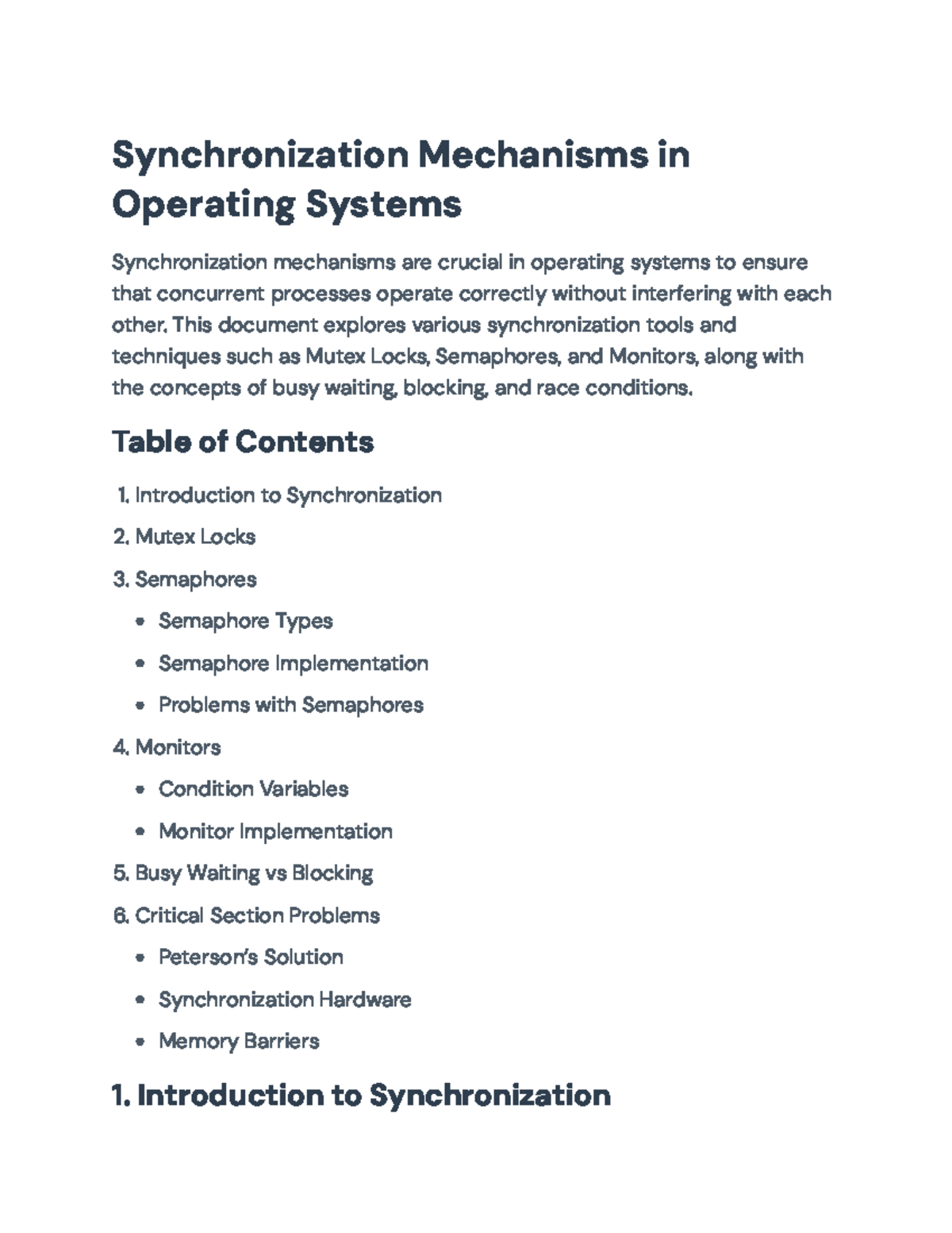 OS-101: Synchronization Mechanisms - Tools and Techniques Explained ...