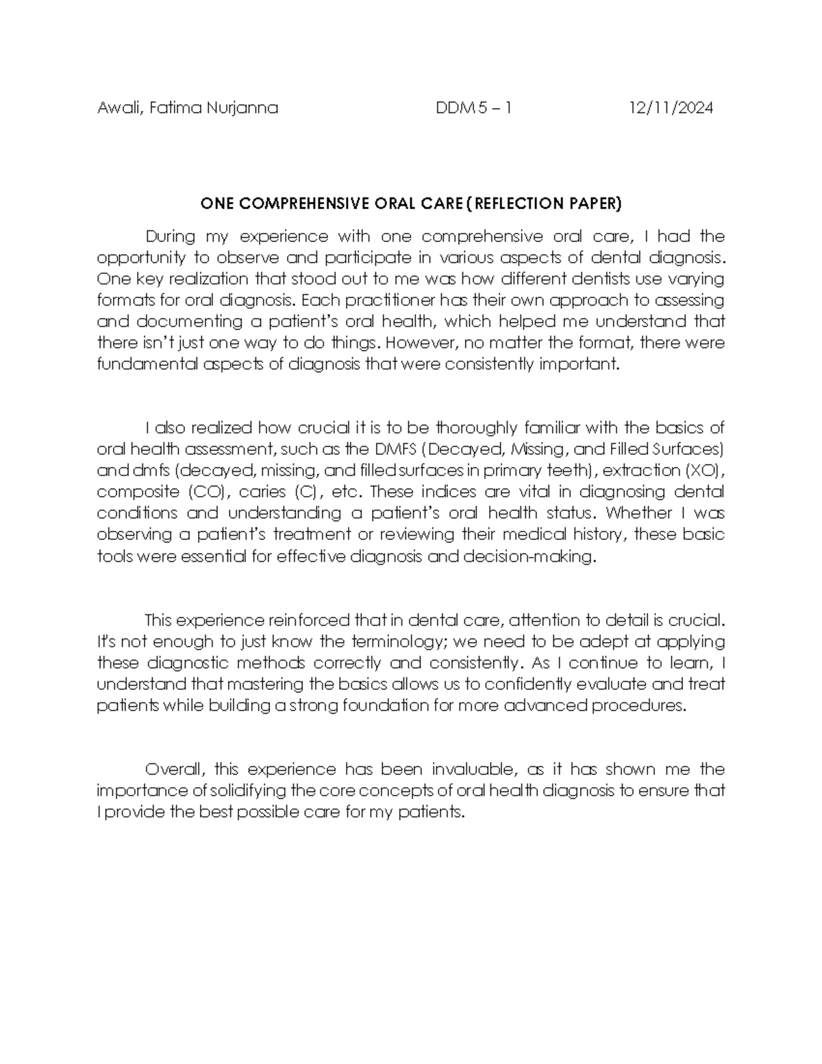 Reflection paper on comprehensive oral care and public health ...