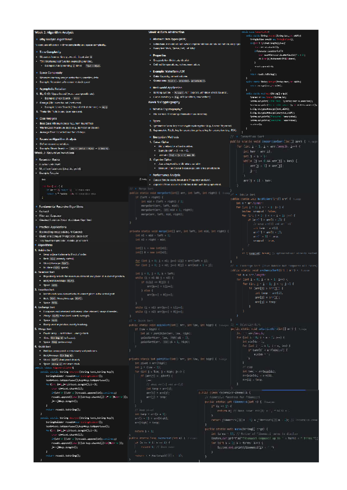 Cheat Sheet: DSA 2 - Algorithm Analysis & Data Abstraction - Studocu