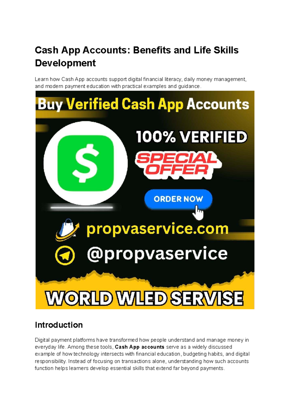 Cash App Accounts: Enhancing Digital Financial Literacy and Skills ...