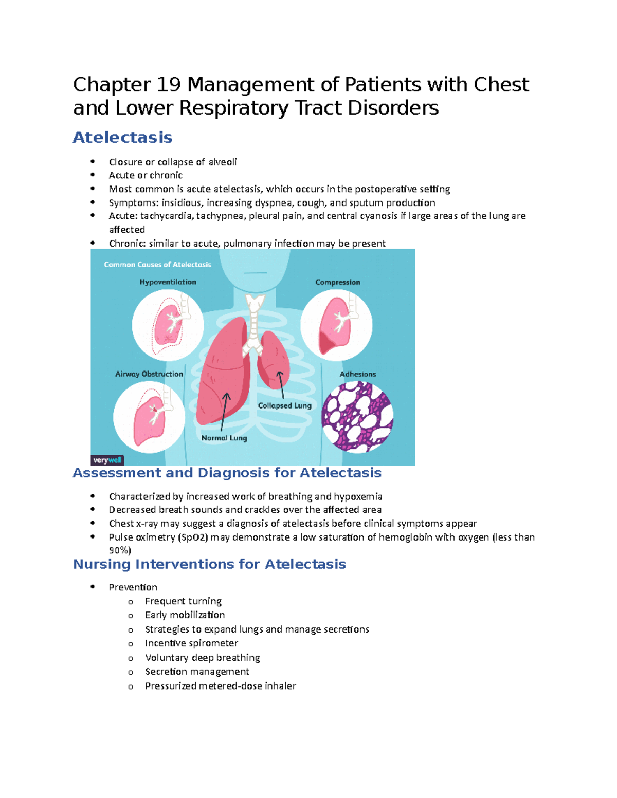 Chapter 19: Managing Chest and Lower Respiratory Disorders in Patients ...