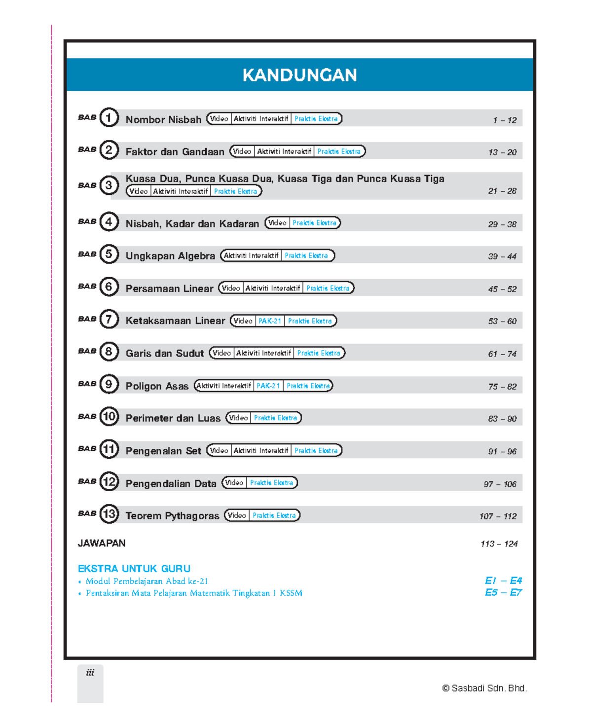 Latihan Matematik - MATH SASBADI FORM 1 SP1.1 - SP2.1 - Studocu