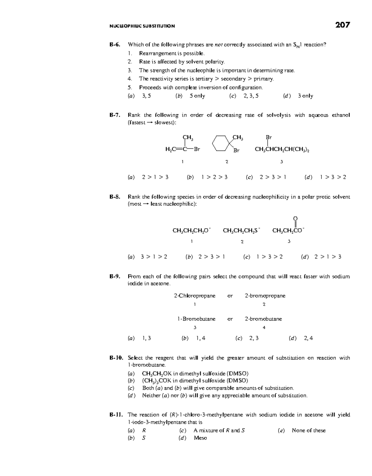 207 NUCLEOPHILIC SUBSTITUTION: SN1 Reaction Analysis & Solvolysis ...