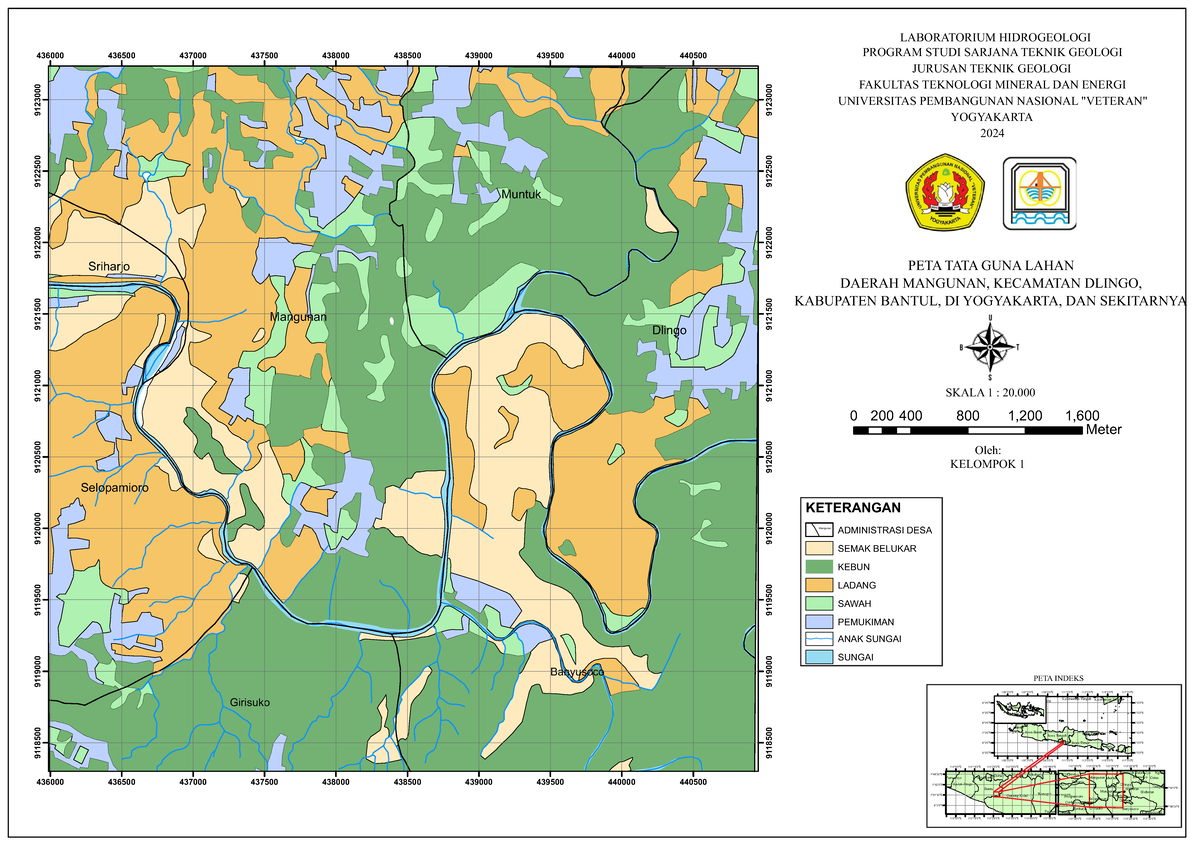 PETA TATA GUNA LAHAN KECAMATAN DLINGO, BANTUL 2024 - Studocu