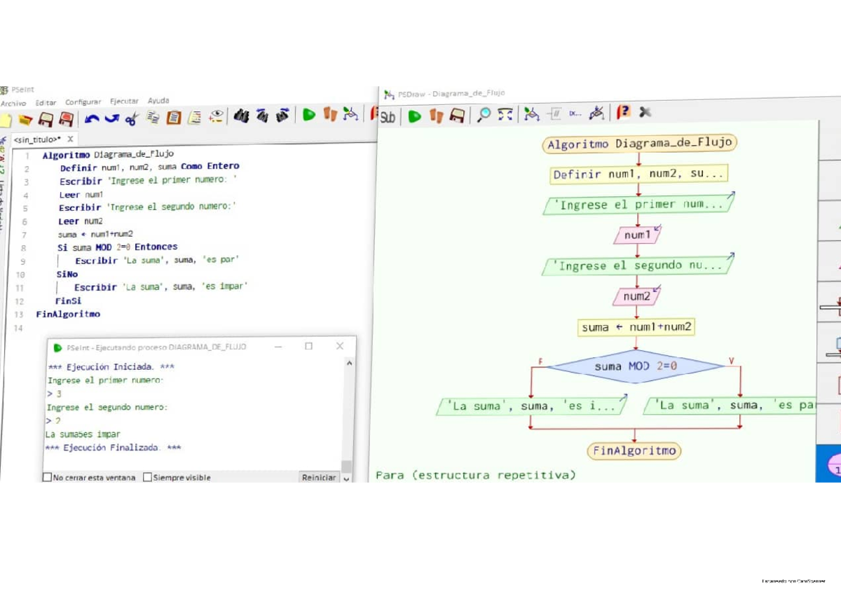 Diagrama de Flujo - Tarea de Programación PSeint - Studocu