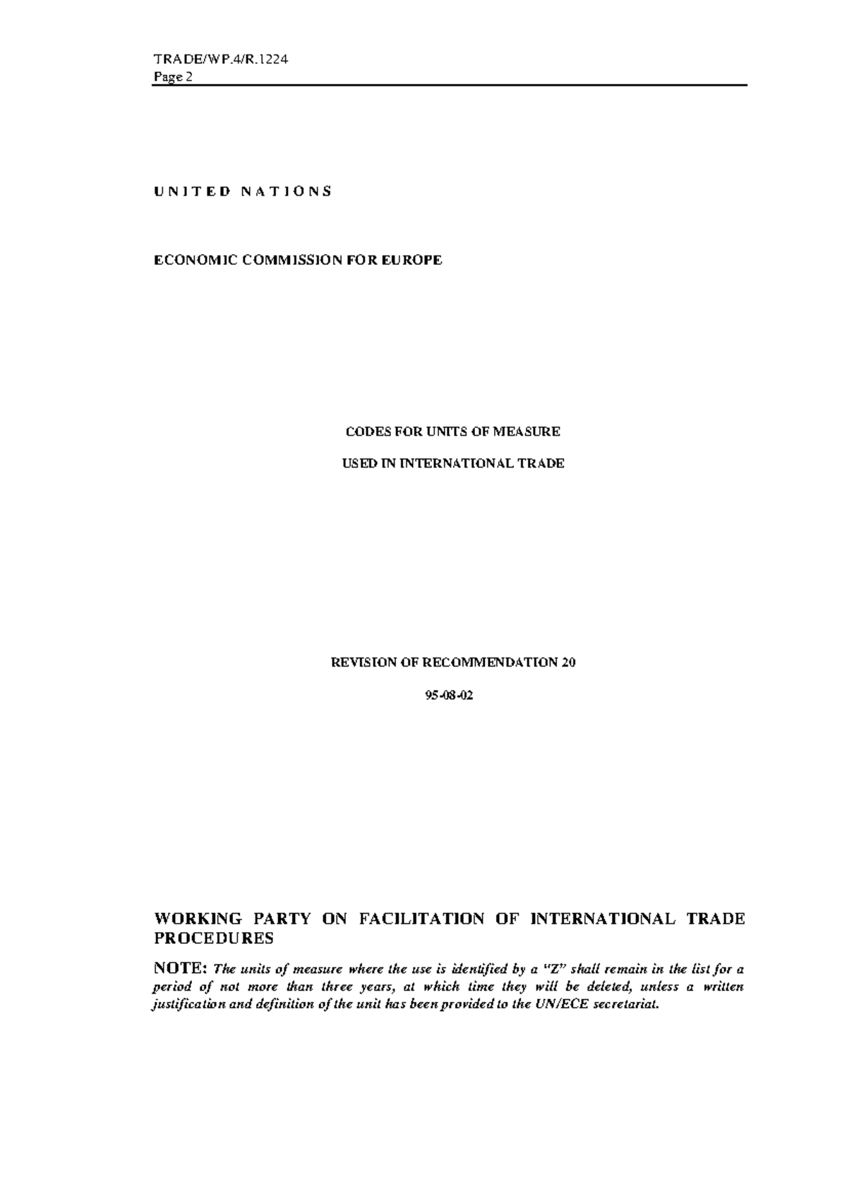 CODES FOR UNITS OF MEASURE (UOM) IN INTERNATIONAL TRADE - Studocu
