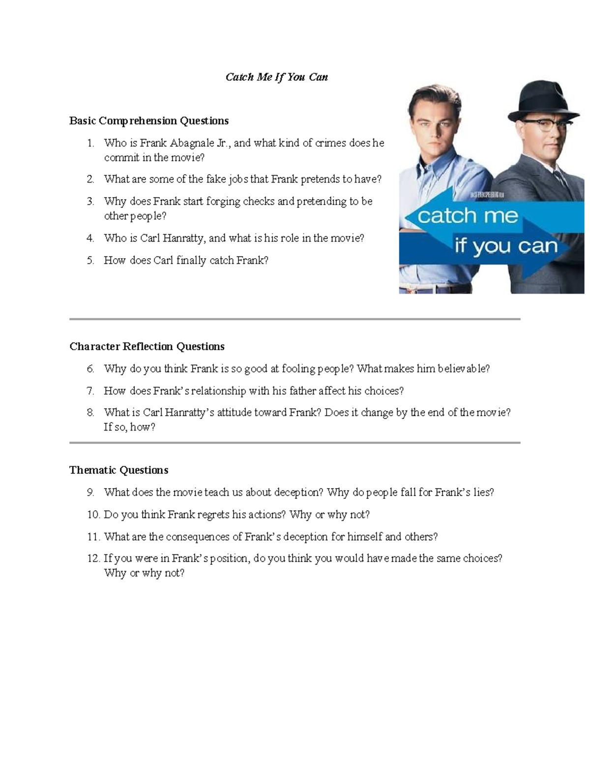 3abb46fbb1e456e0510e7d2b4a0840a9 - Catch Me If You Can Basic ...