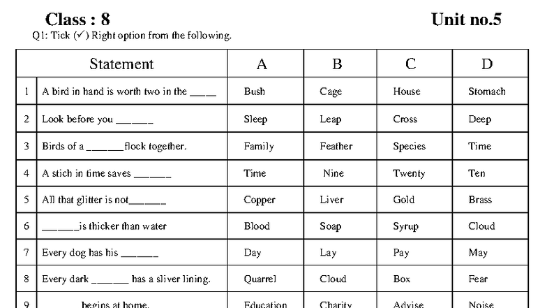 8- English MCQs: Units 5 & 6 Review 023044 - Studocu