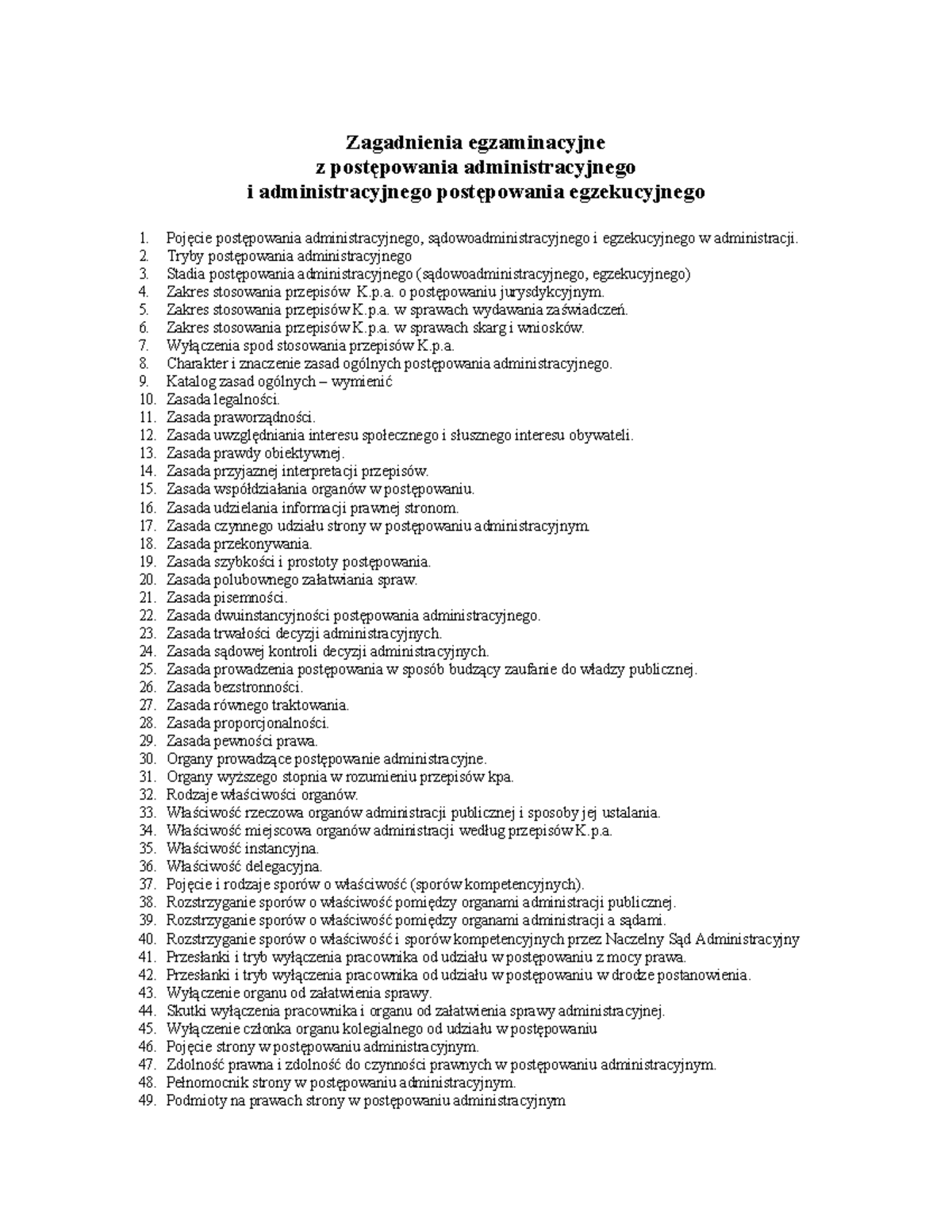 Prawo-10-2025: Zagadnienia Egzaminacyjne z Postępowania ...