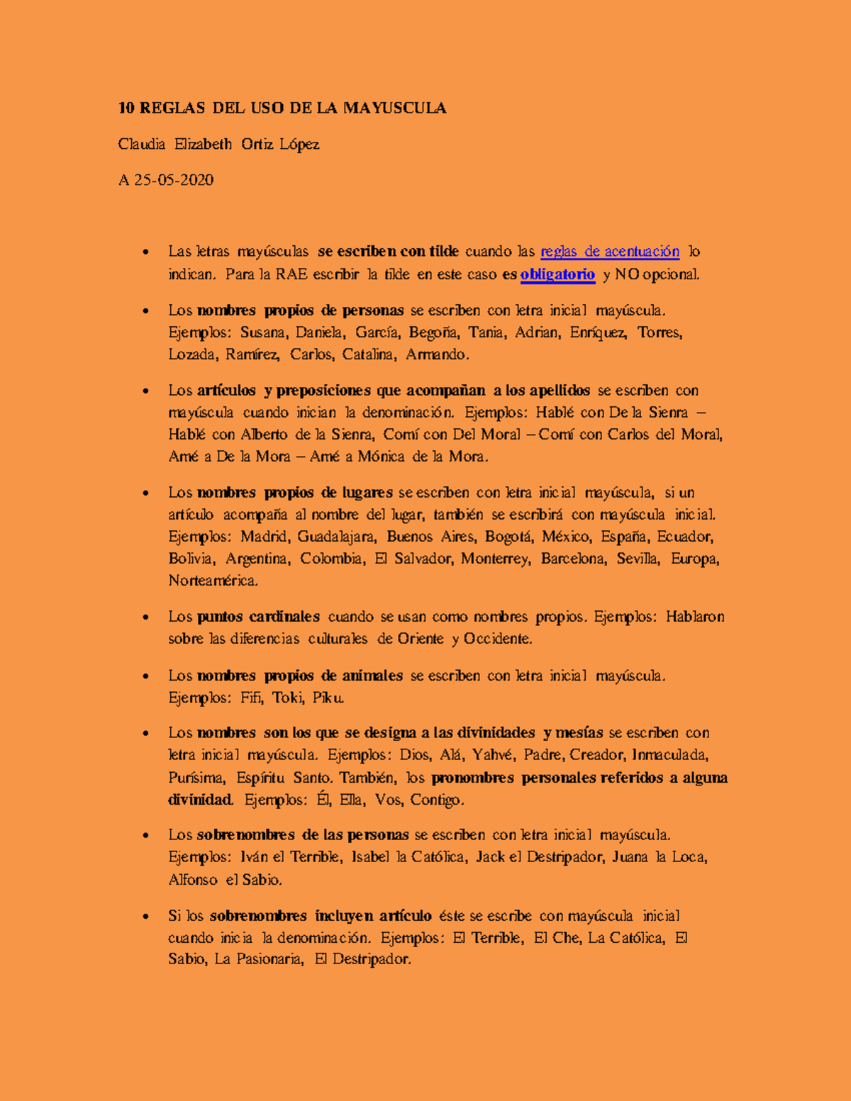 10 OK - Quiero aprender y ser un bachiller ejemplar - 10 REGLAS DEL USO ...