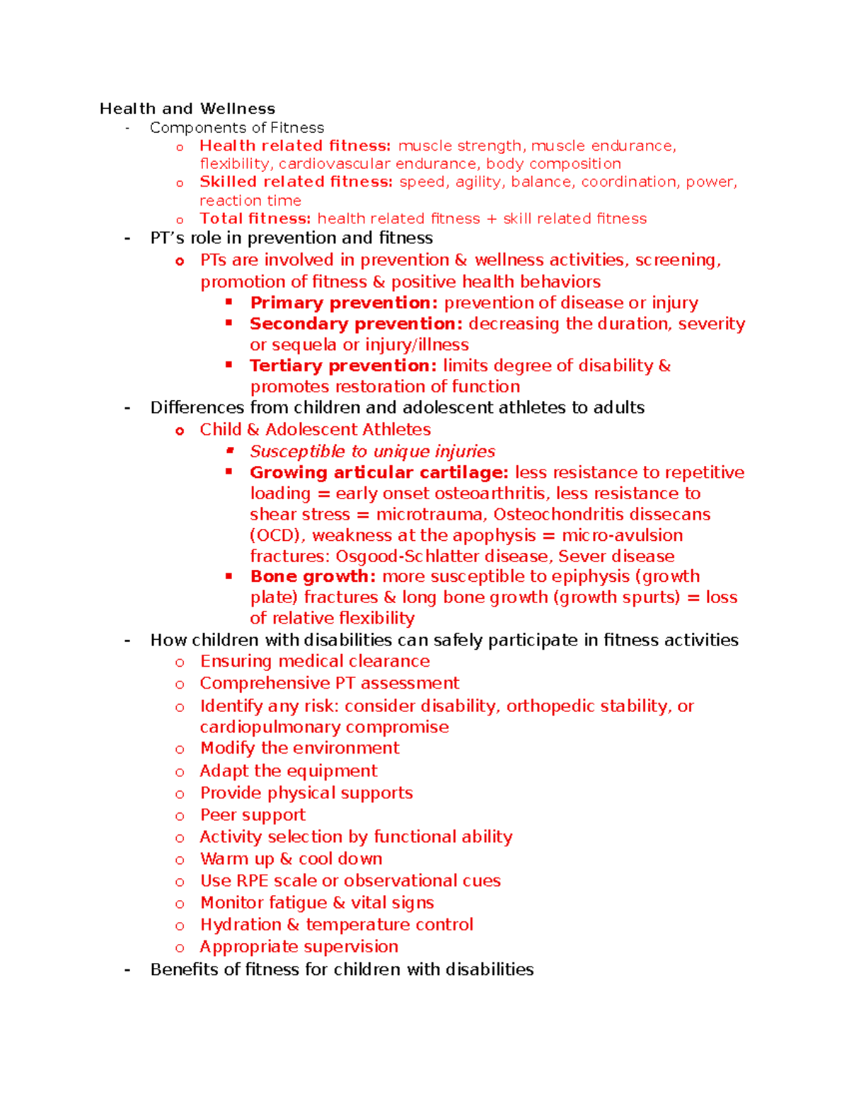 Health and Wellness in Pediatric Fitness: Considerations & Adaptations ...