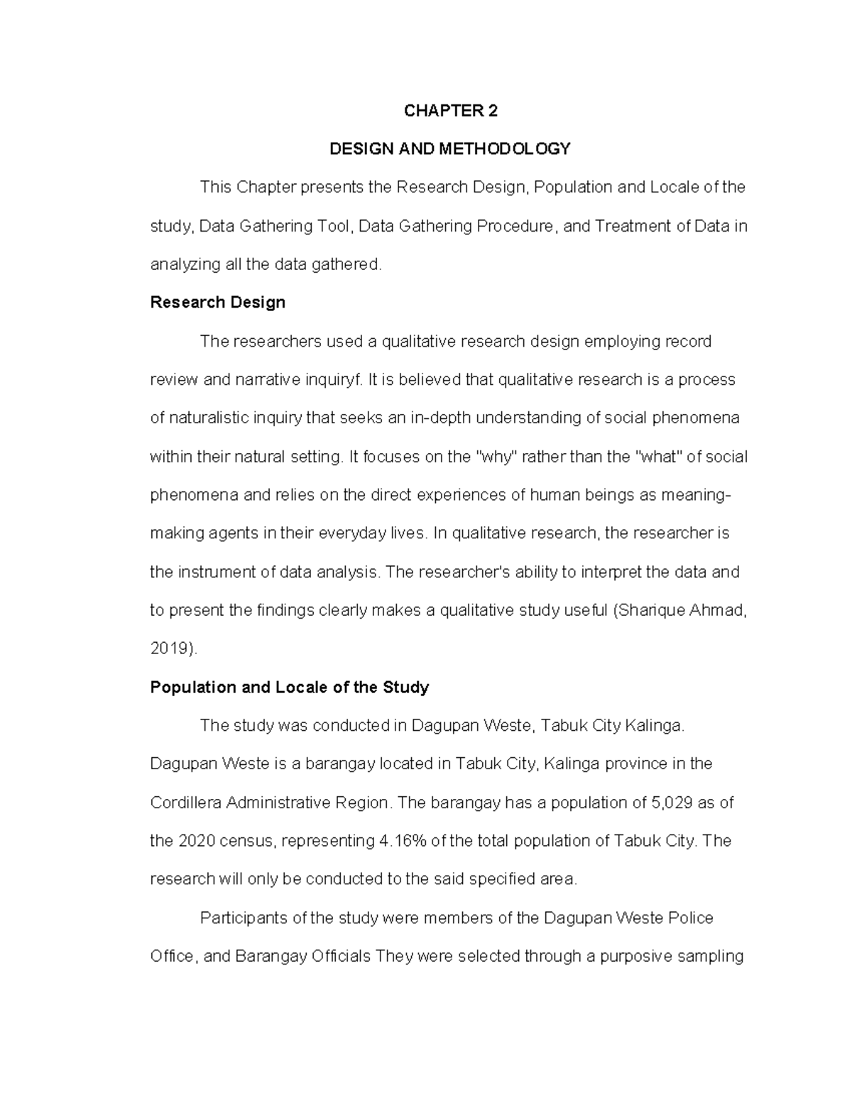 CHAPTER 2: DESIGN AND METHODOLOGY IN QUALITATIVE RESEARCH - Studocu