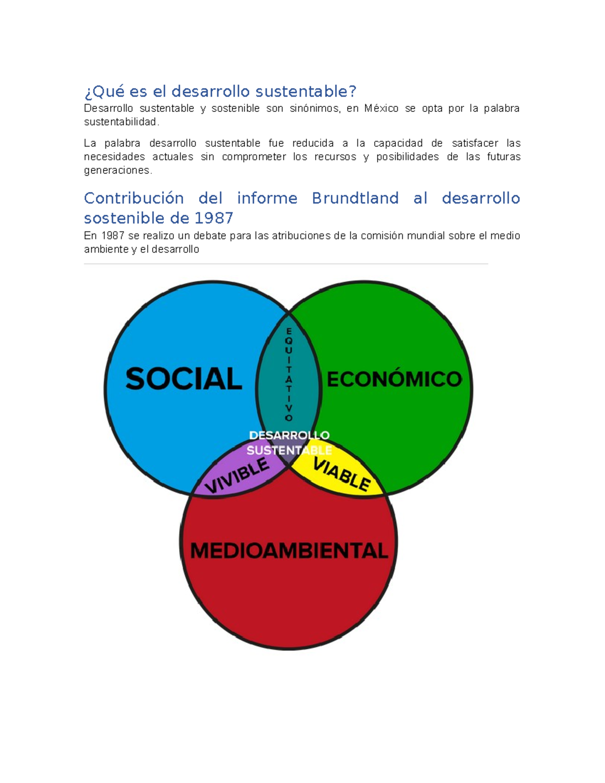 L1. Desarrollo Sustentable: Definición y Contexto Histórico - Studocu