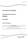 COS1501 - Unisa - Theoretical Computer Science 1 - Studocu