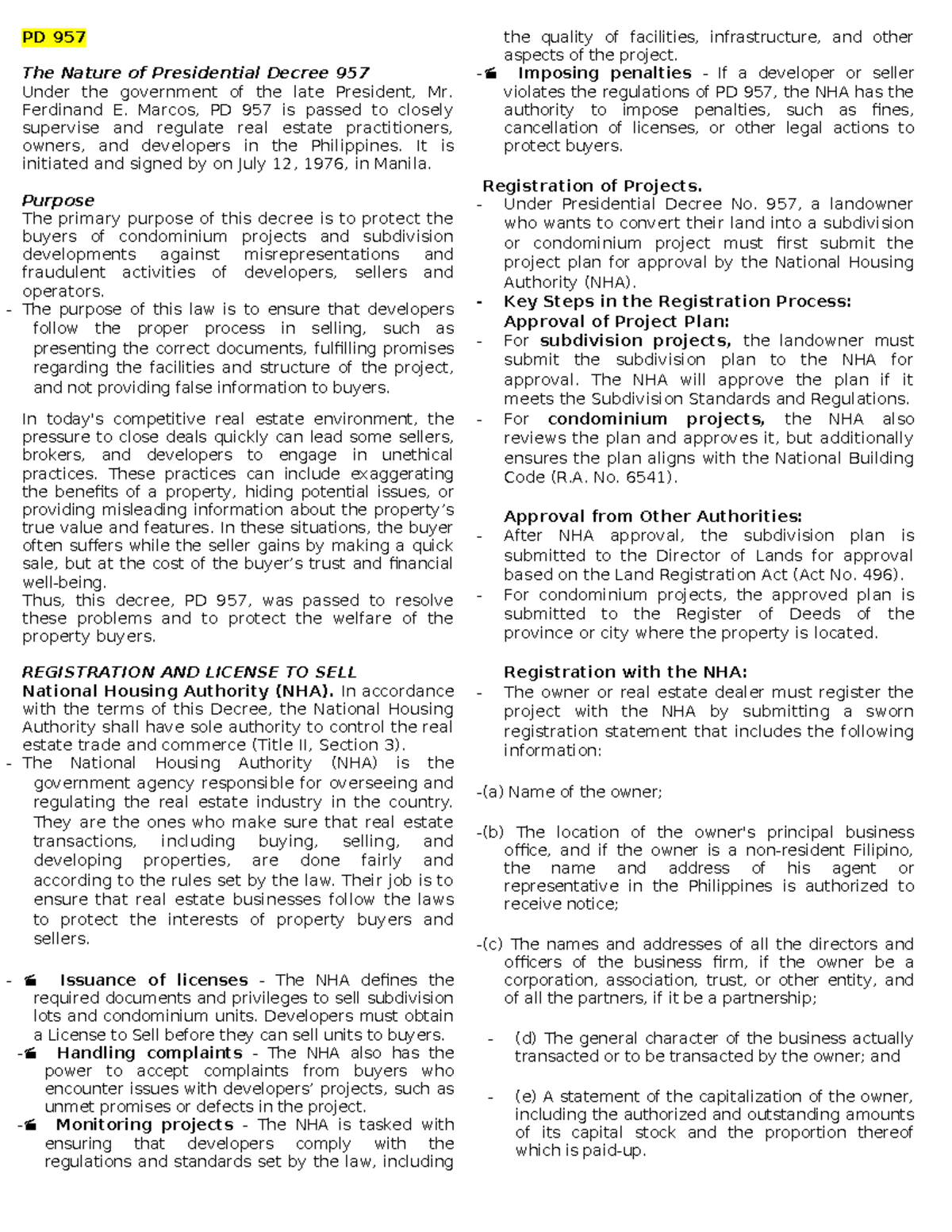 Presidential Decree 957: Safeguarding Buyers in Real Estate ...