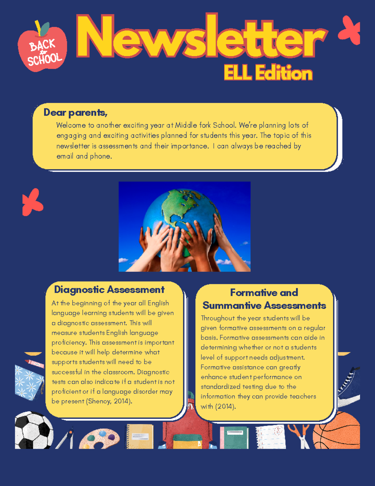 ESL440 T8 - Newsletter on Diagnostic & Formative Assessments - Studocu