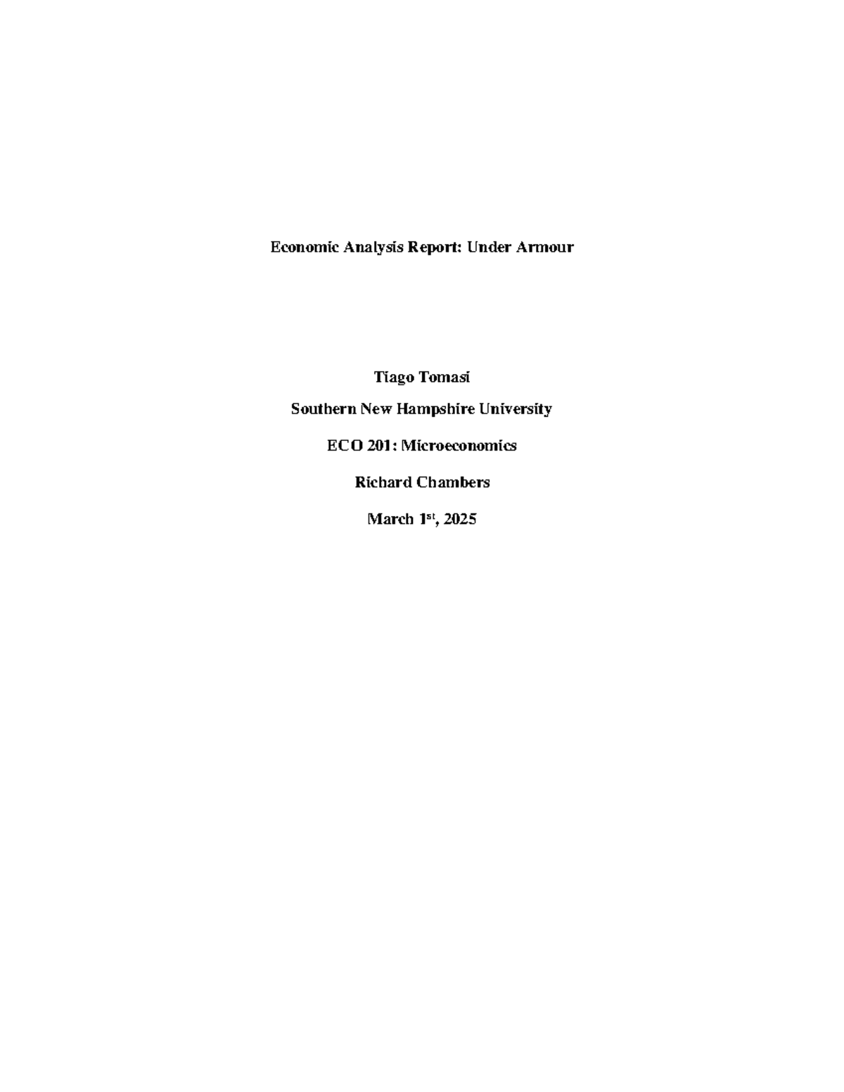 Economic Analysis Report - Since it was established in 1996, the ...