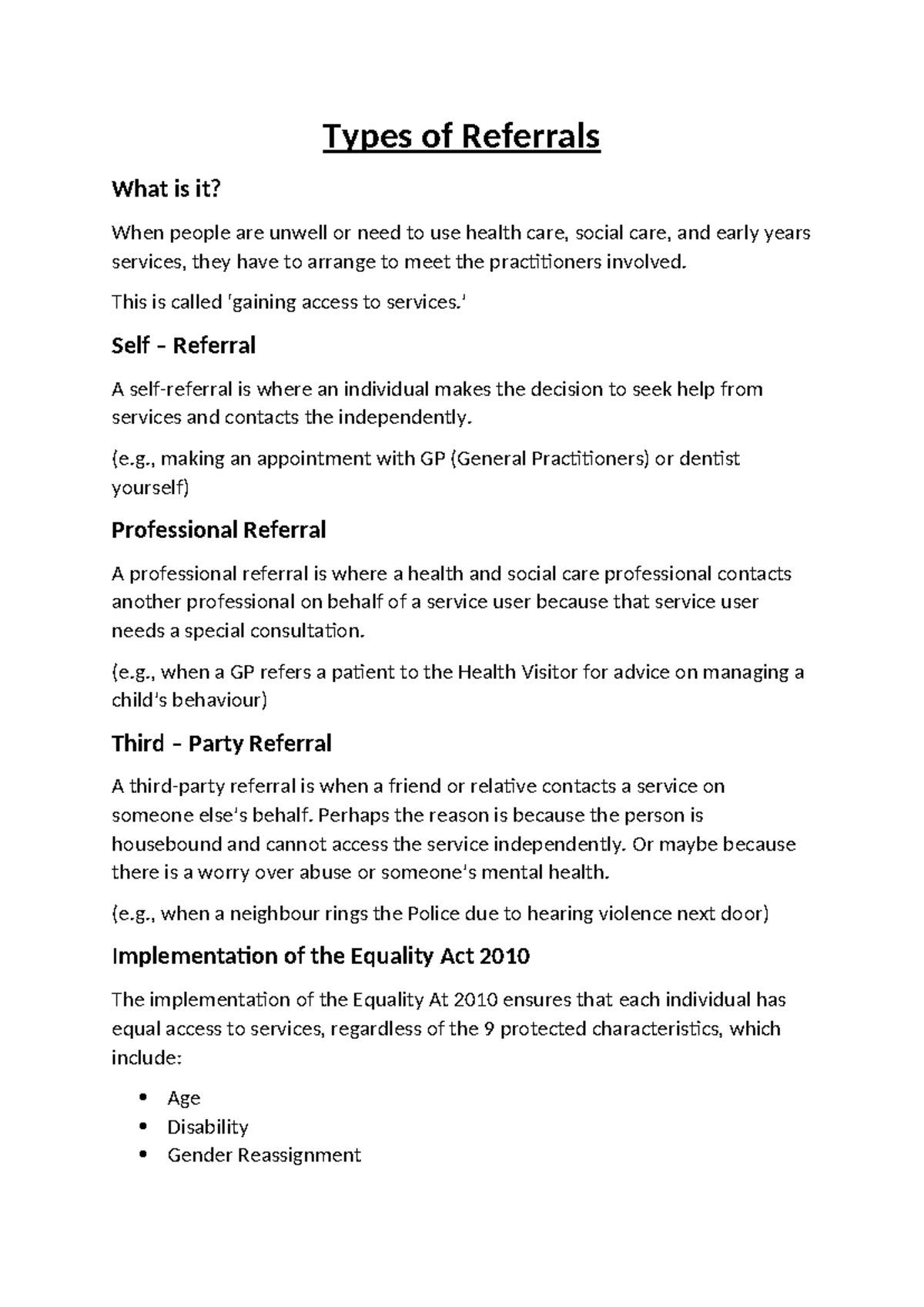 Unit 2 - Understanding Referrals and Barriers to Service Access - Studocu