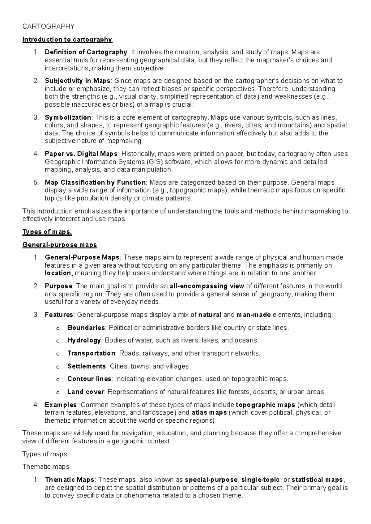 CARTOGRAPHY 101: Understanding Maps, Their Types, and Significance ...