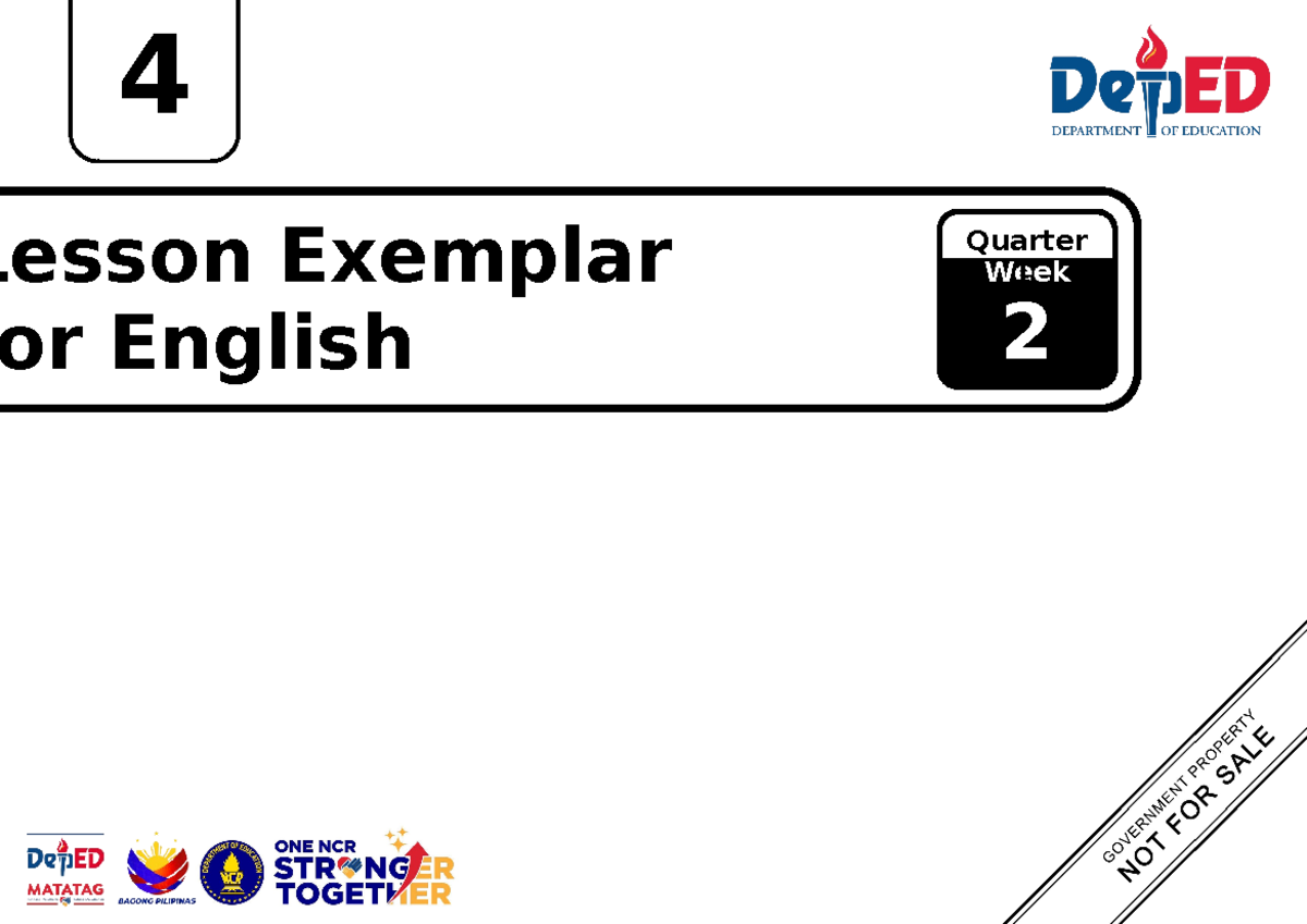 LE G4 English Q1 Wk2 - Learning Activity Guide for Educators - Studocu