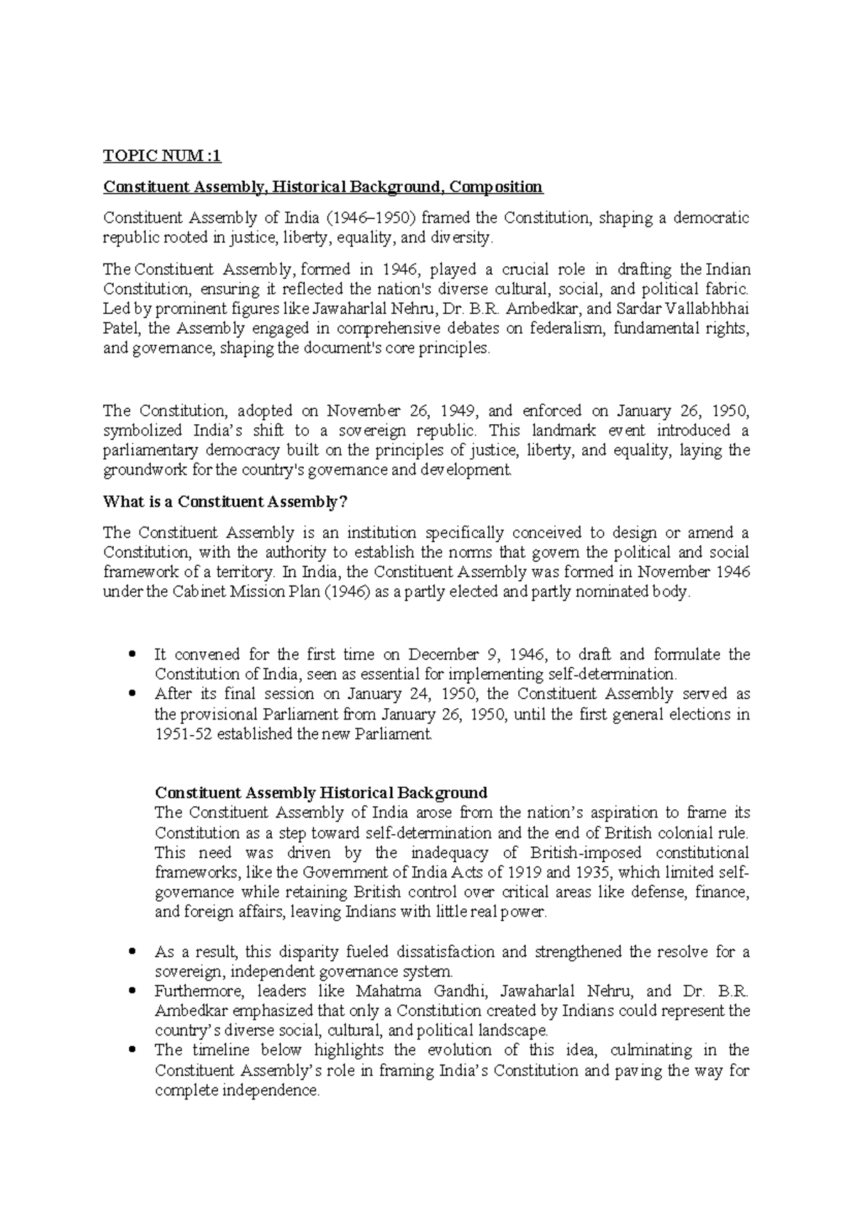 Constituent Assembly of India: Historical Background & Composition ...
