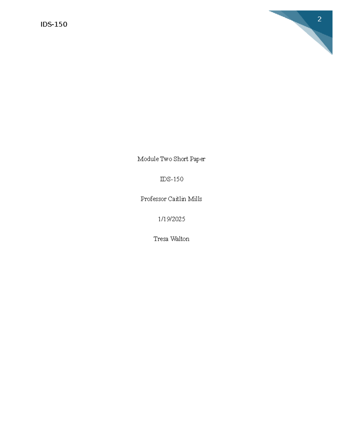 2 Module Two Short Paper: Nike Inc.'s Impact on Human Behavior - Studocu
