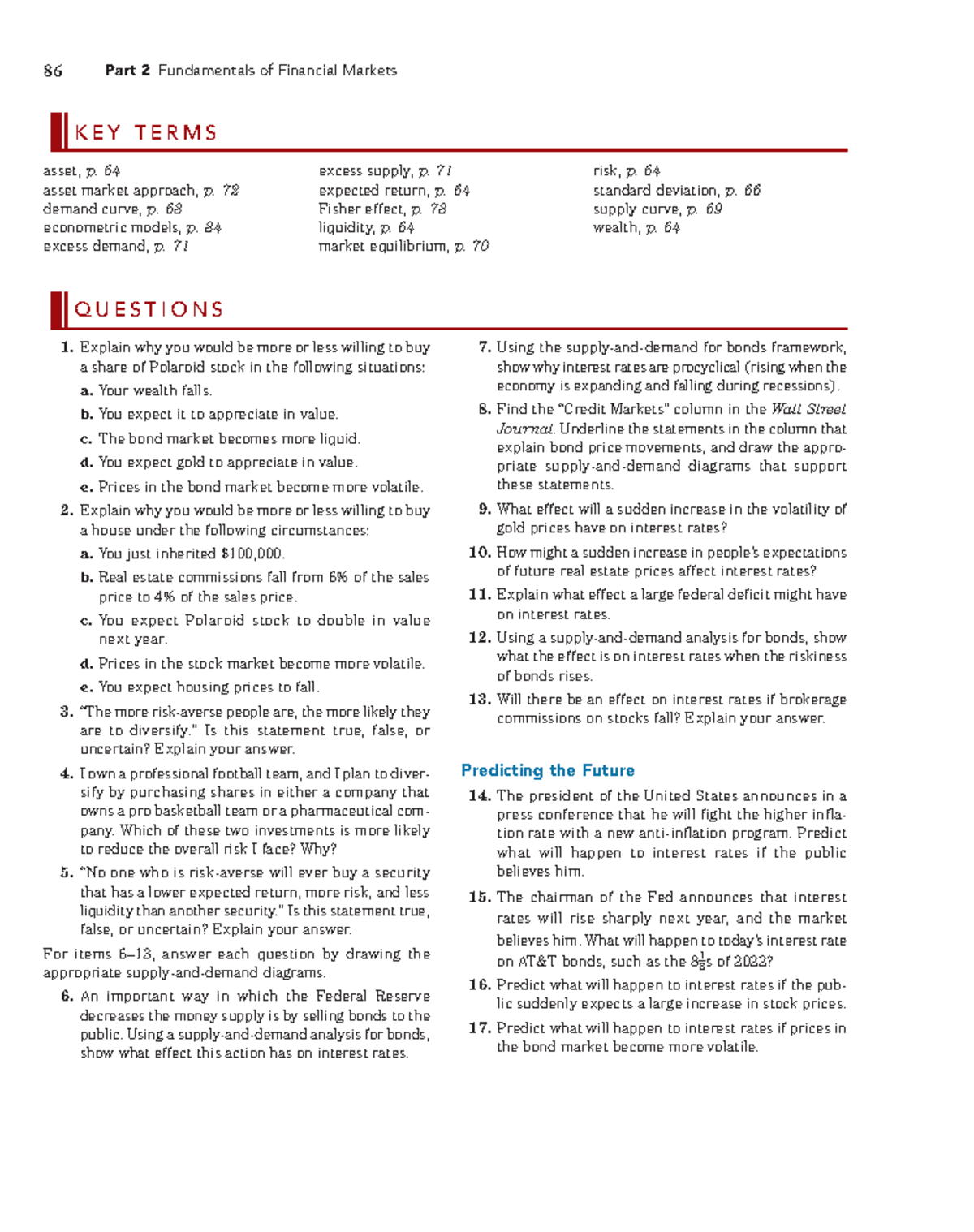 Mishkin Supply Demand excercises hduc - 86 Part 2 Fundamentals of ...