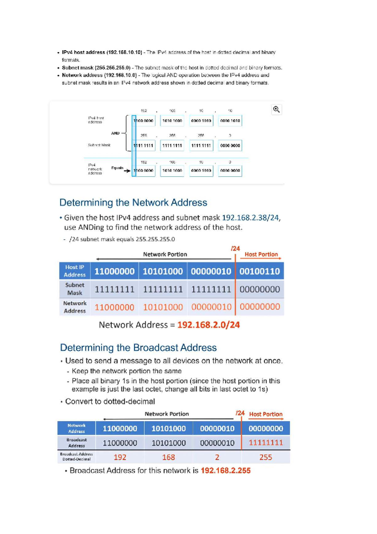 Subnetting analysis and calculations for IPv4 addresses and masks - Studocu