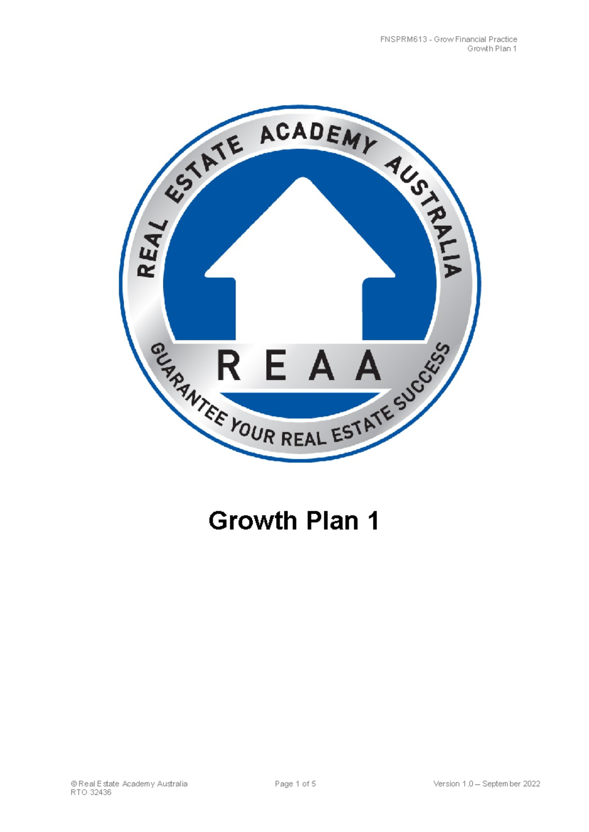 Real Estate Academy (REA) Growth Plan Assessment Document - Studocu